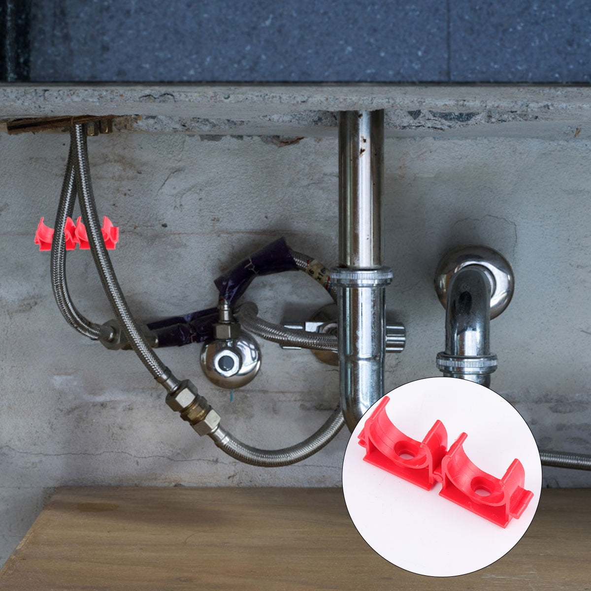 HOMEMAXS Pipe Card U Bracket Clamp U-tube Heavy Duty Hose Socket Clamps ...