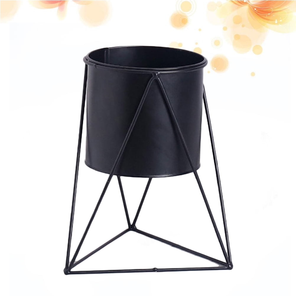 HOMEMAXS Plant Pot Aesthetic Room Decor Indoor Stand Terrarium Black ...