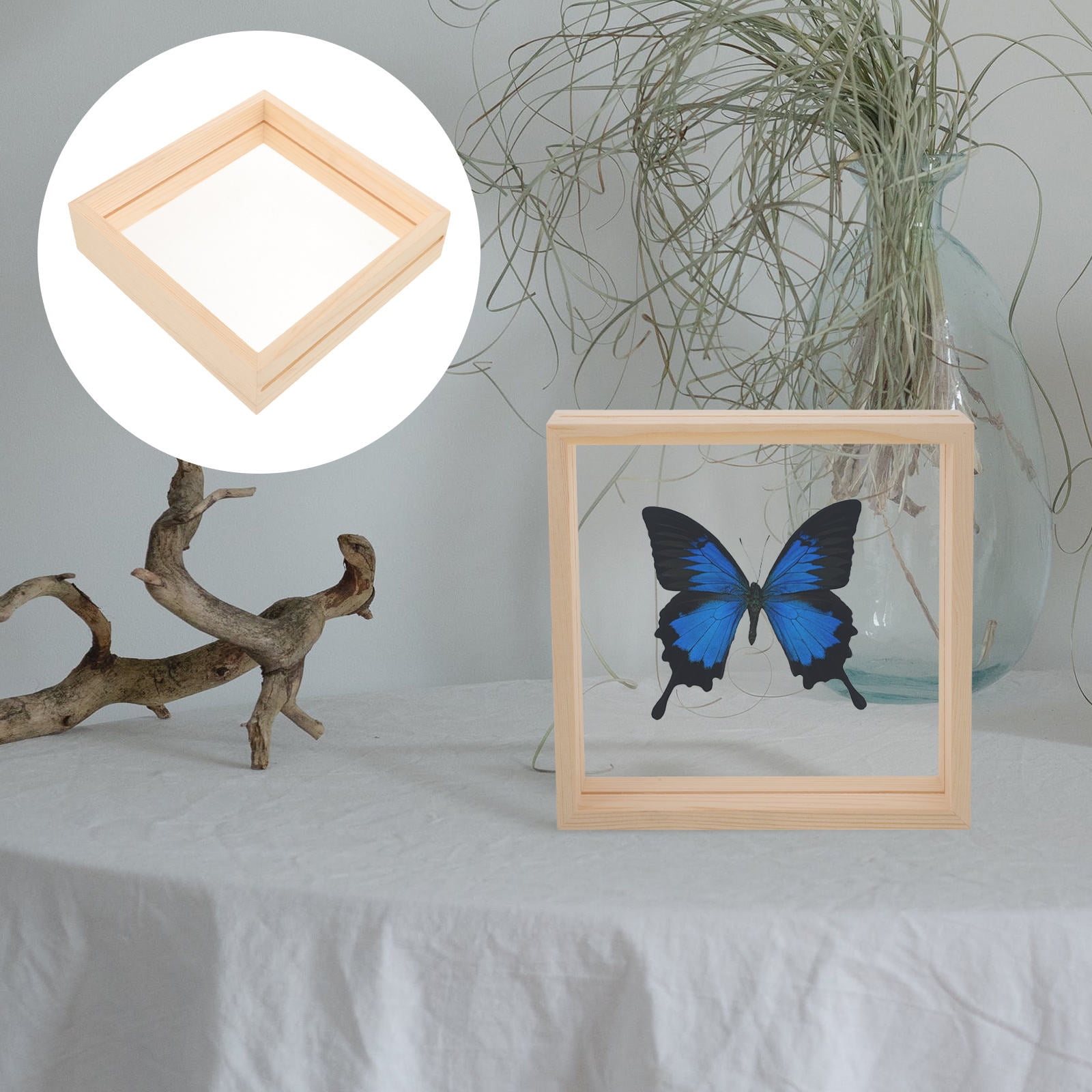 Plant Specimen Frame Wooden Display Flower Frame Hollow Out Wood ...