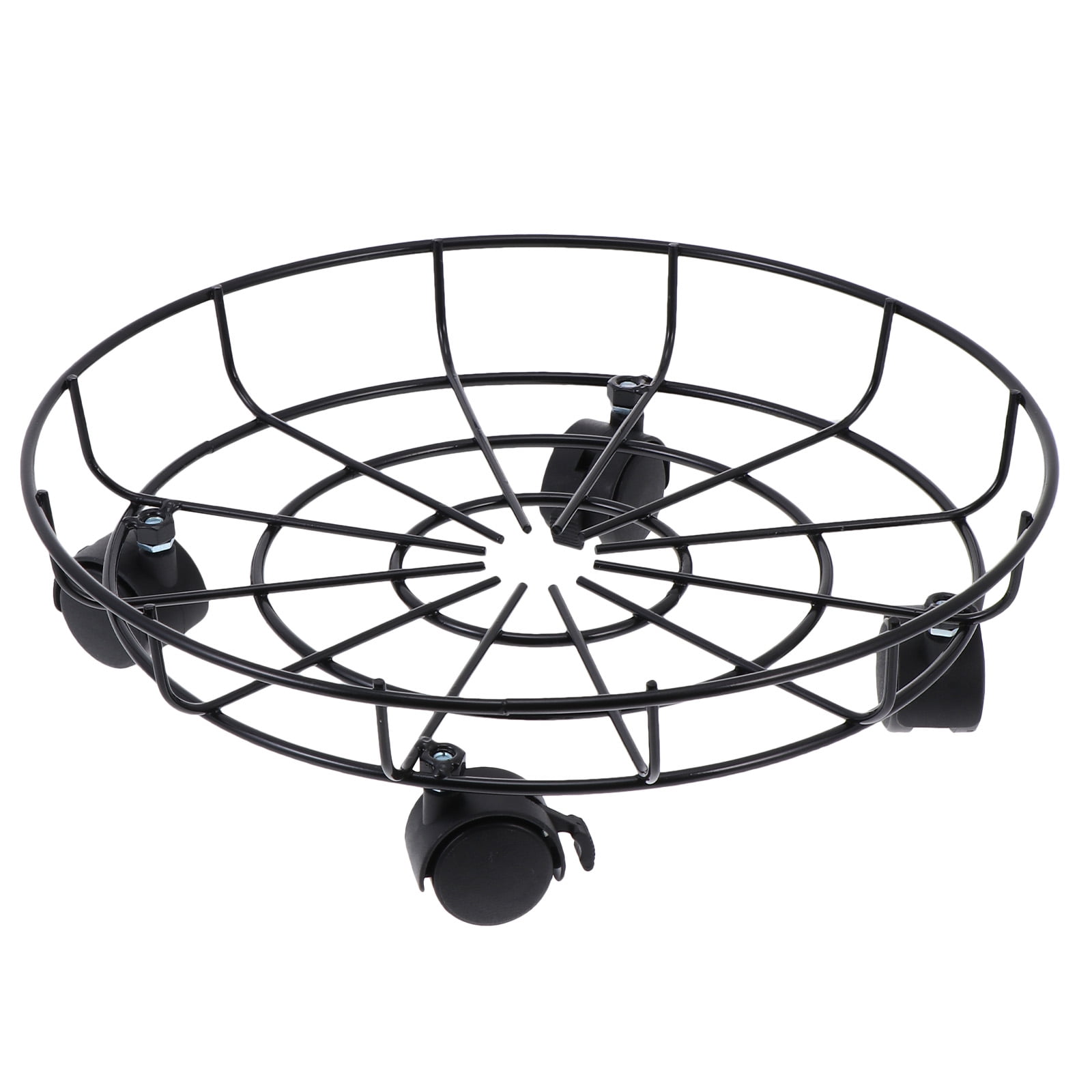 HOMEMAXS Black Movable Plant Stand with Wheels for Home Use Durable ...