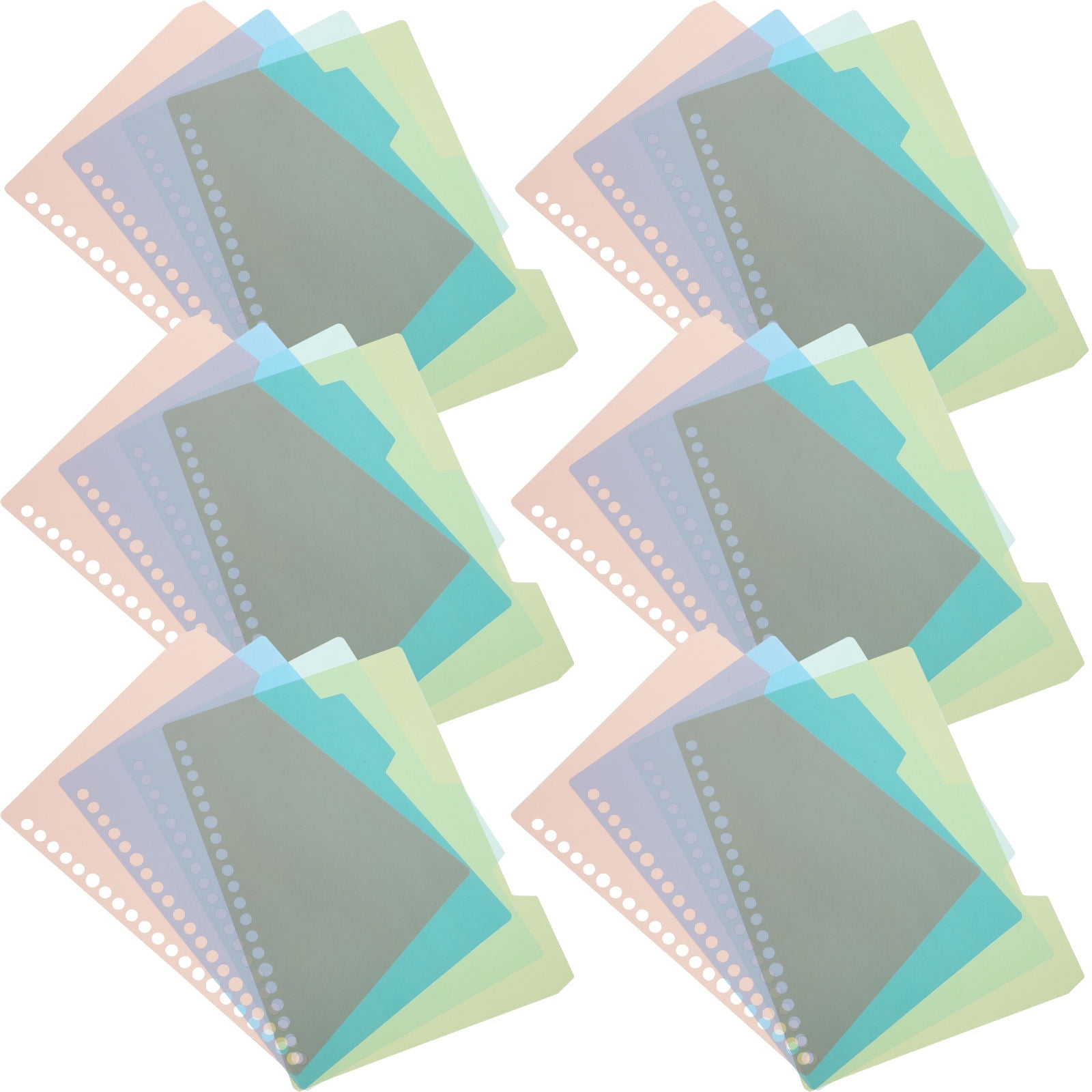 HOMEMAXS Plastic Binder Tabs with Assorted Color for Daily Use Notebook ...