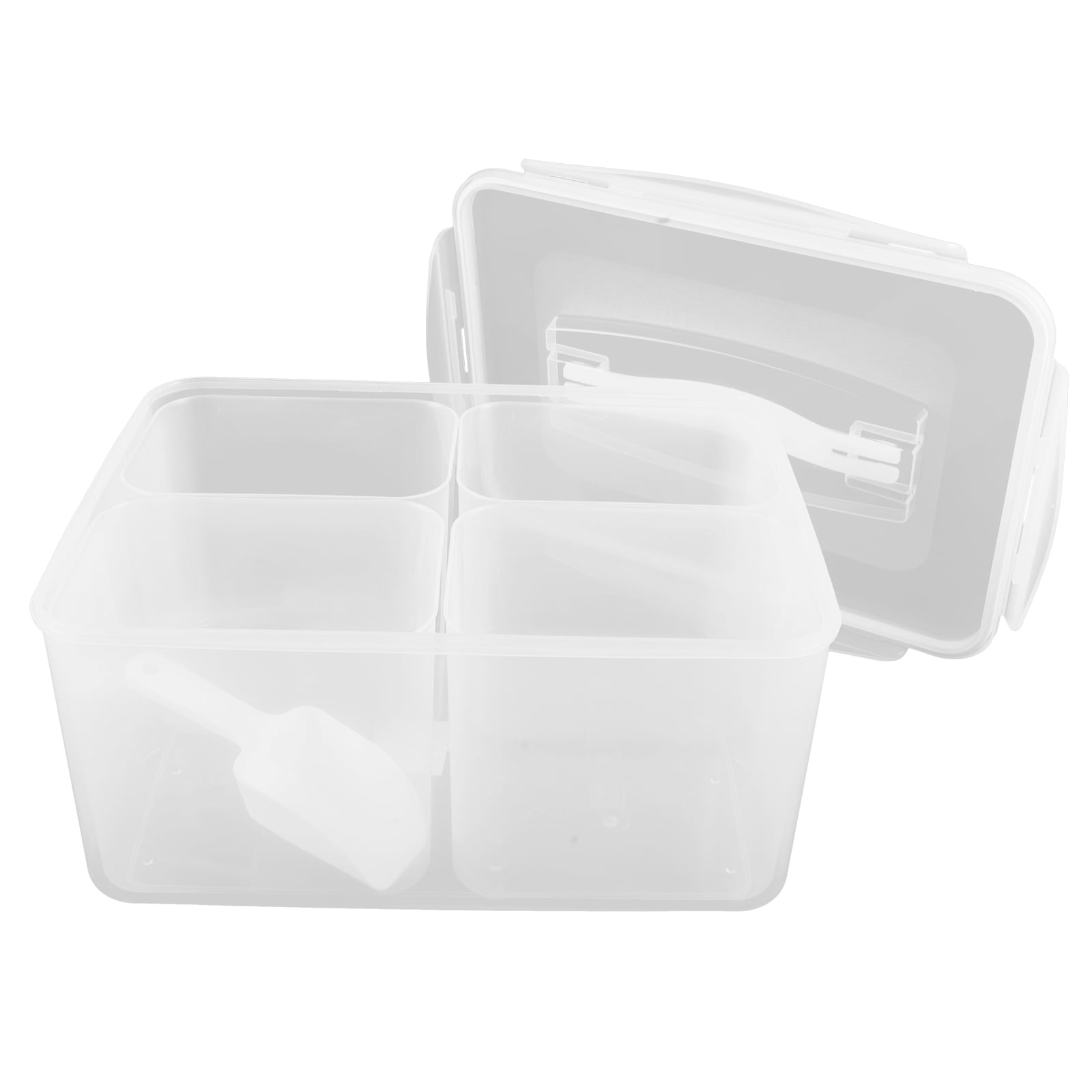 HOMEMAXS Plastic Divided Veggie Storage Containers 8l Divided Serving ...