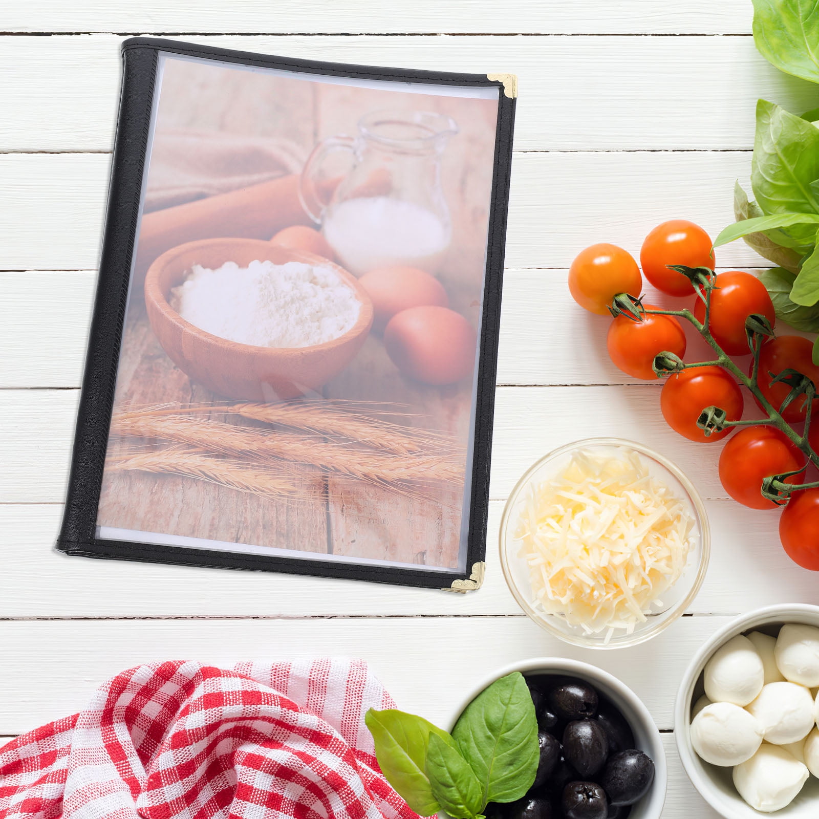 HOMEMAXS Plastic Menu Cover With Clear Inserts Menu Book Transparent ...