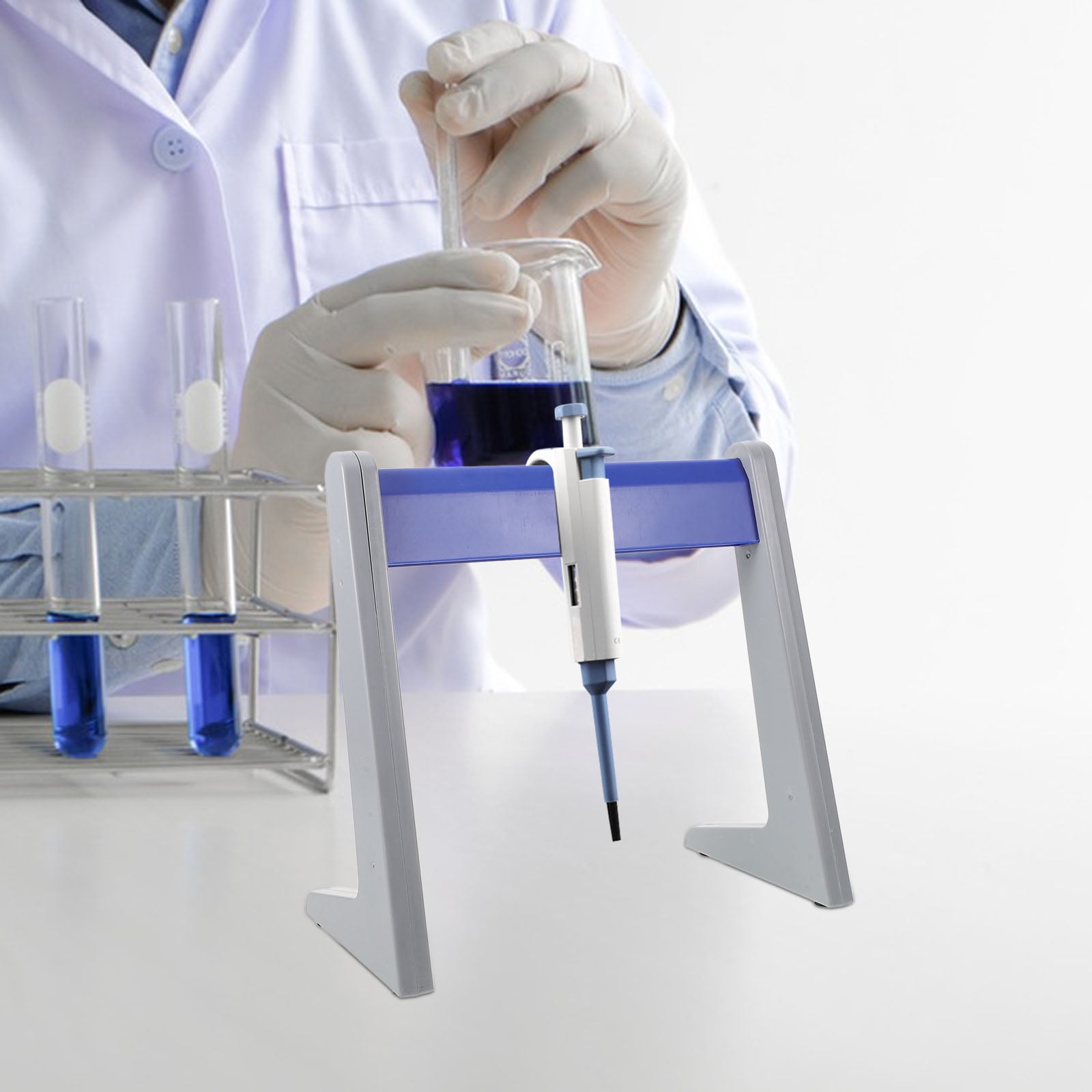 HOMEMAXS Plastic Pipette Storage Rack for Lab Pipette Holder with 1 Set ...