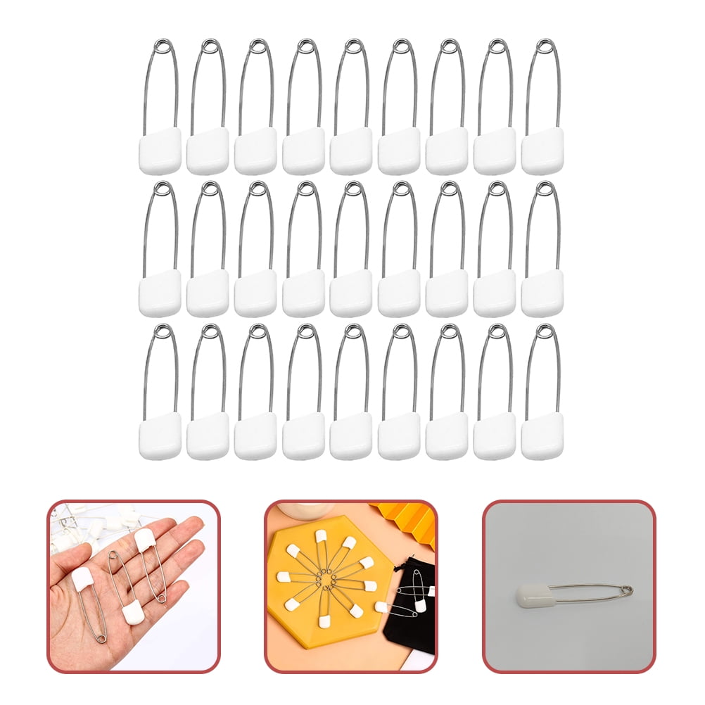 TITINICE Infant Diaper Safety Pins White 100Pcs 2.1x0.4in - Walmart.com