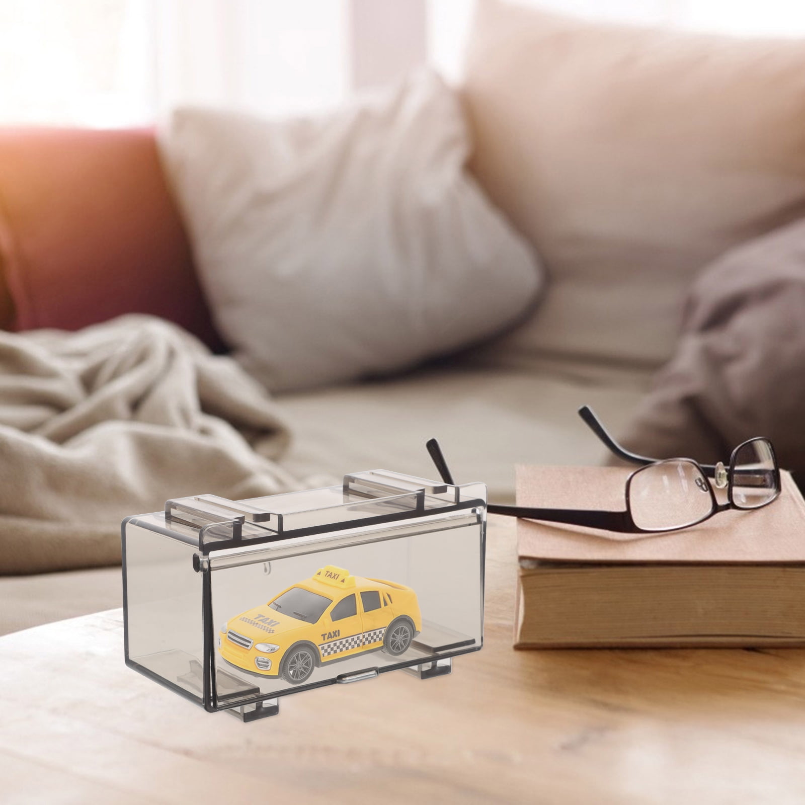 HOMEMAXS Plastic Storage Box for 1:64 Scale Car Models Clear Display ...