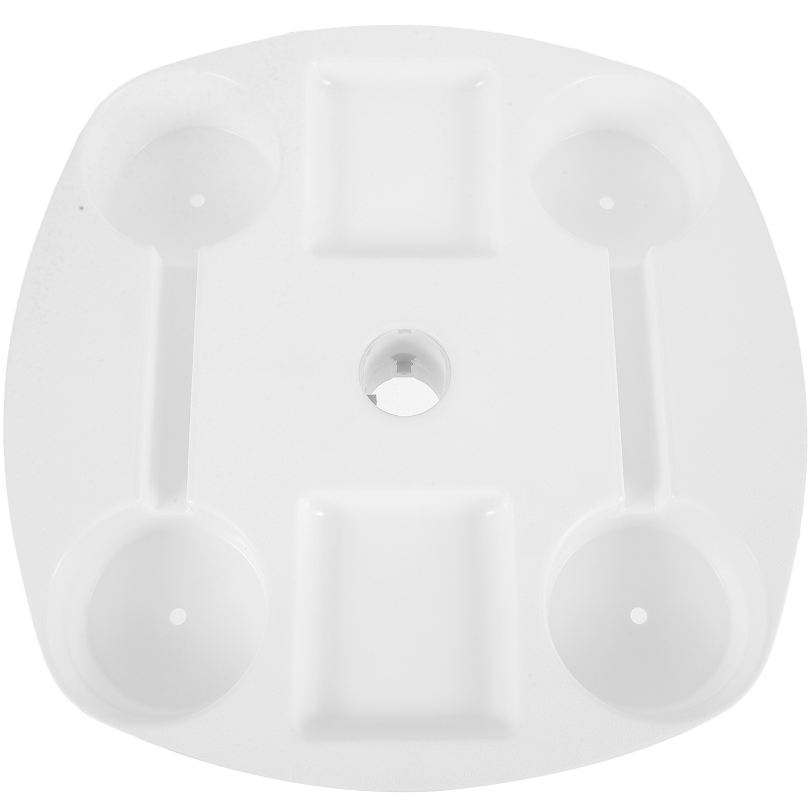 HOMEMAXS Plastic Umbrella Table with Tray for Storage Color Patio Beach ...