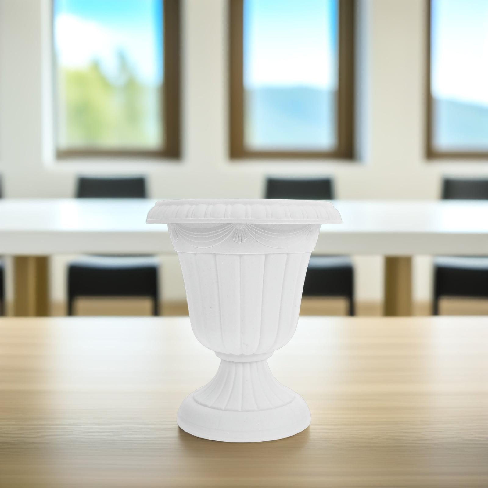 HOMEMAXS Plastic Urn Planter Classic Flower Pots Front Porch Planters ...