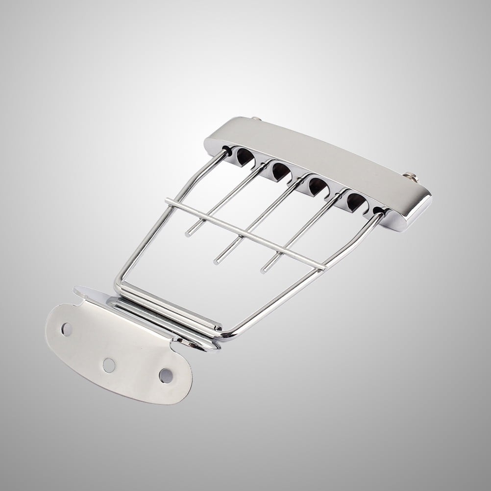 Plated 4 String Tailpiece Adjustable Guitar Tailpiec Bridge with Screws ...