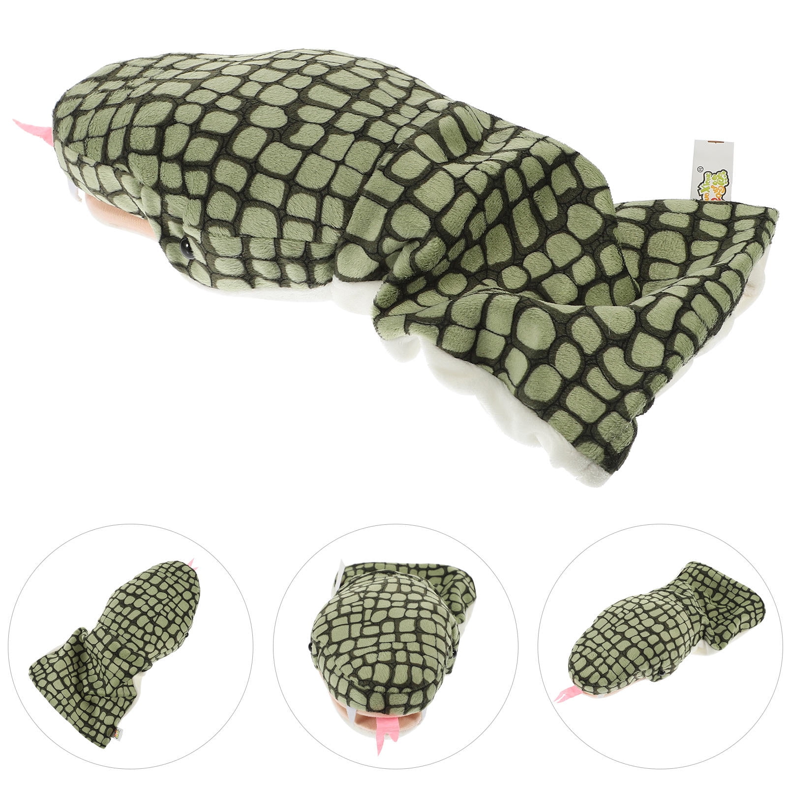 HOMEMAXS Plush Snake Animal Hand Puppet Scary Cartoon Snake Hand Puppet ...