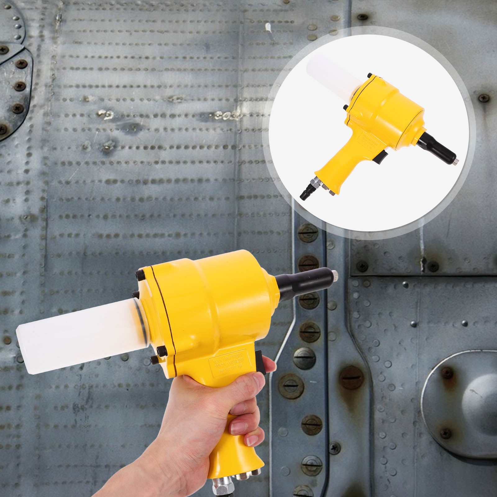 HOMEMAXS Pneumatic Riveter Air Powered Riveting Tool Nail Riveting Tool ...