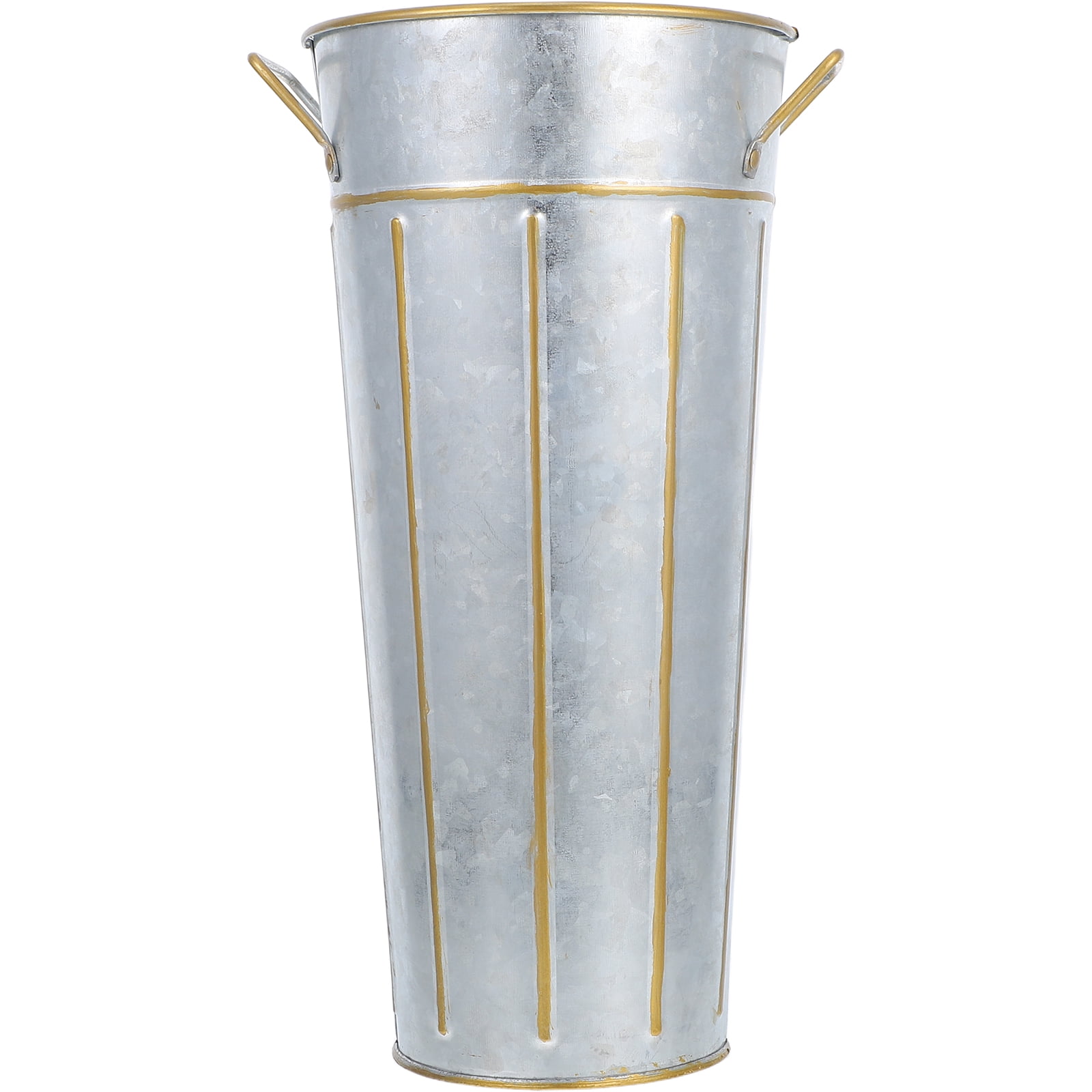 HOMEMAXS Pole Metallic Vintage Tin Vase Flower Bucket Unique for ...