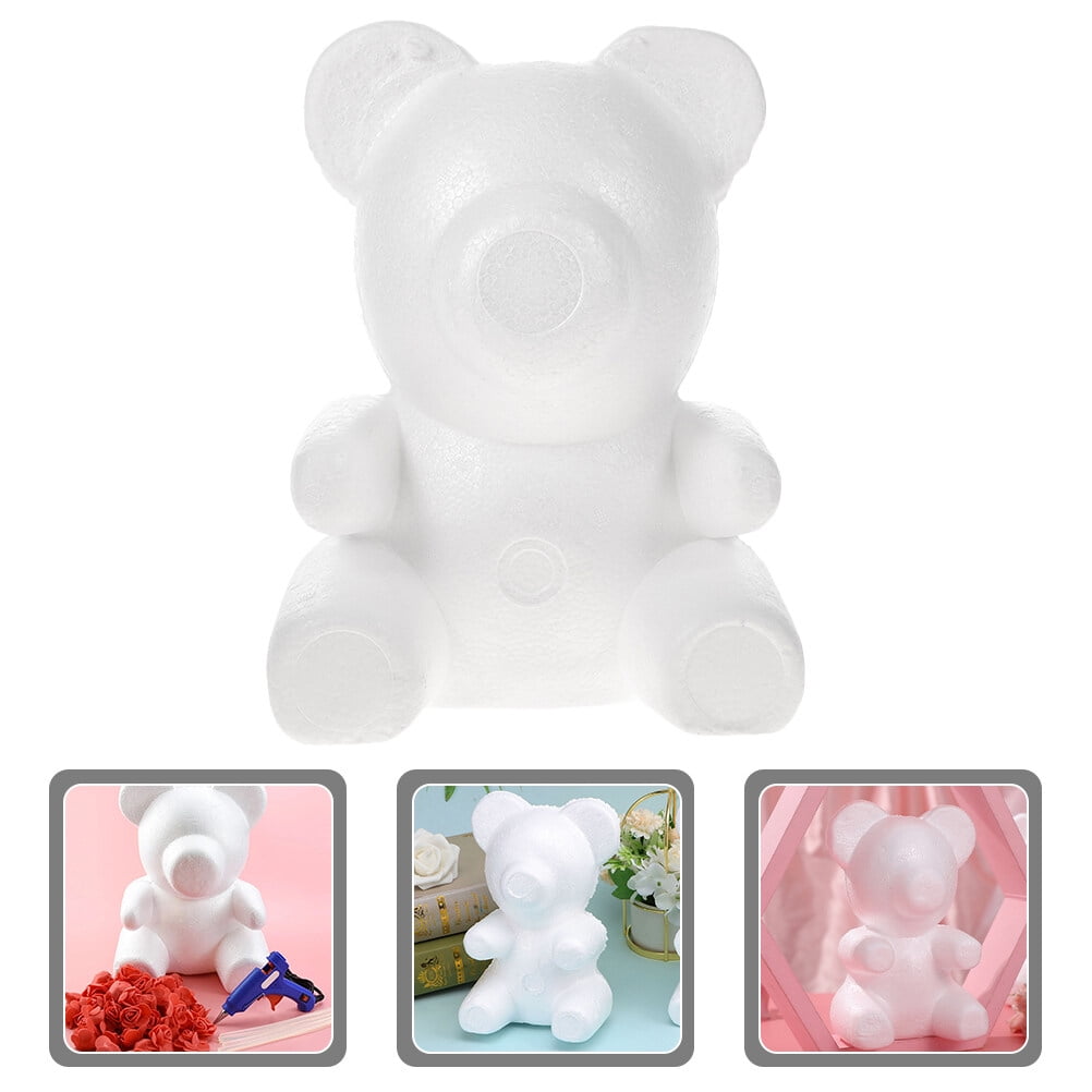 HOMEMAXS Polystyrene Foam Bear Shaped Floral Decorations Bears White - Walmart.com