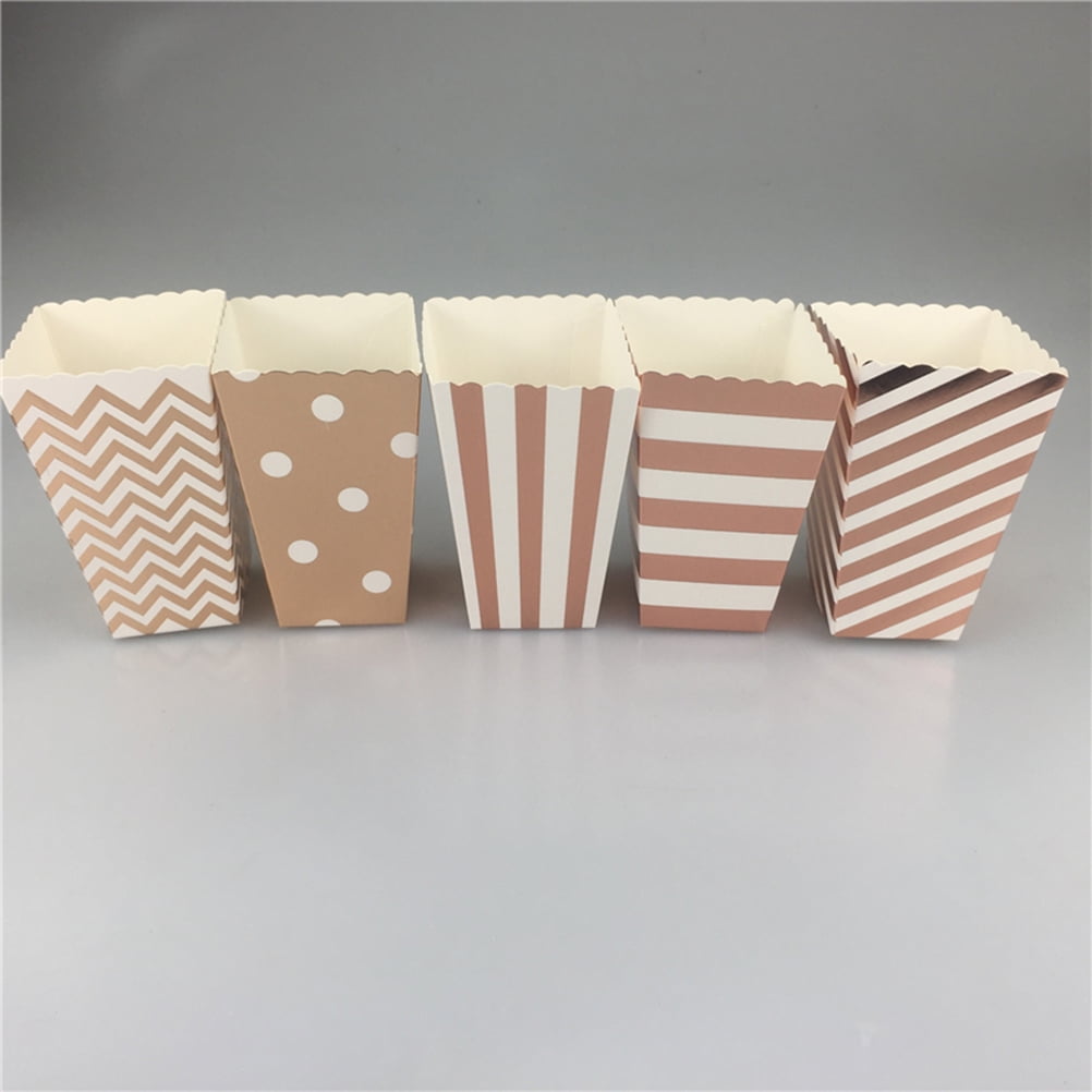 Popcorn Paper Boxes Scalloped Favor Box for Party Made of Cardboard ...