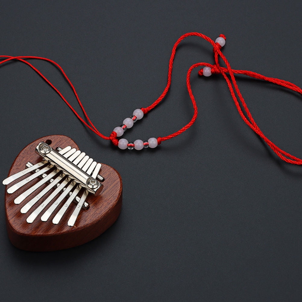 Portable 8 Keys Wooden Kalimba for Beginner with Light Brown Color and ...