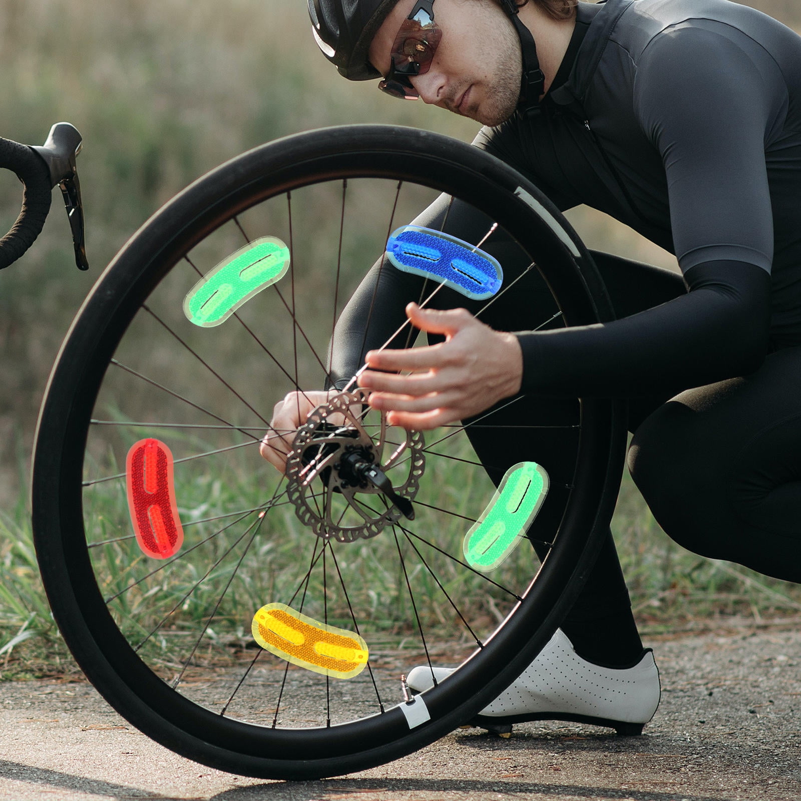 HOMEMAXS Portable Bike Reflectors for Decoration Assorted Color ...