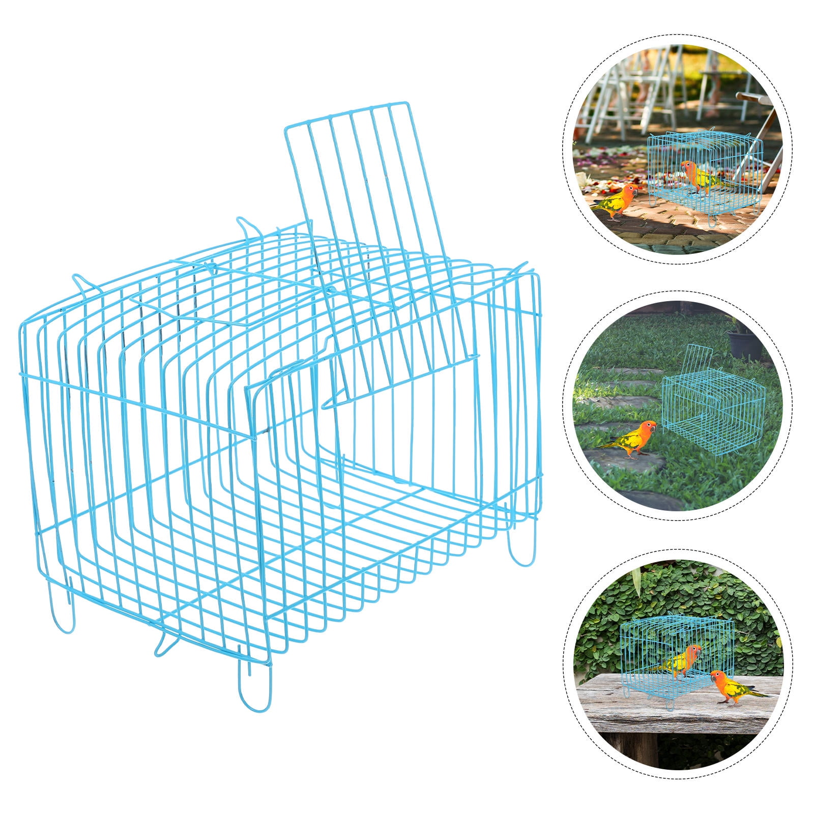 HOMEMAXS Portable Cage Parrot Small Birds Breeding Cage Steel Wire Cage ...