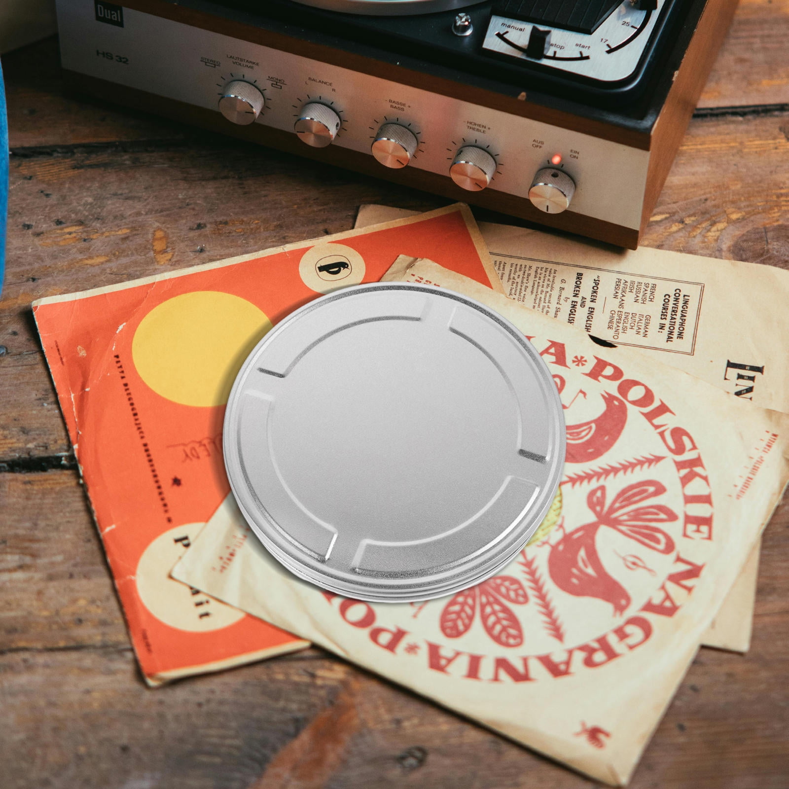 HOMEMAXS Portable Dvd Storage Case Metal Round Box Multi Disc Storage ...