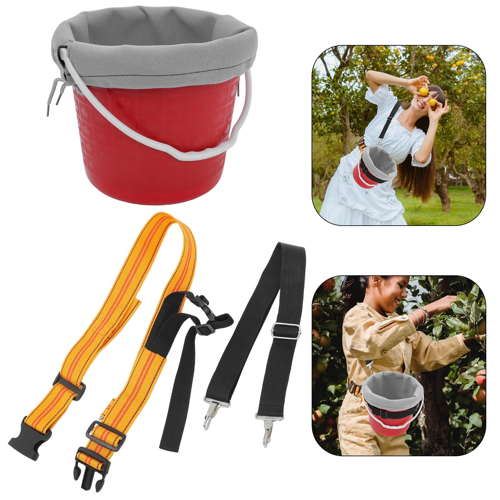HOMEMAXS Portable Fruit Basket With Adjustable Shoulder Strap And Liner ...