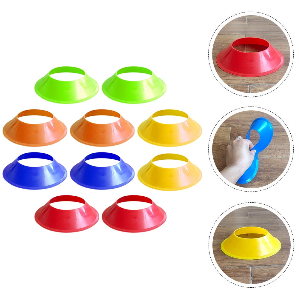 HOMEMAXS Portable PE Soccer Cones for Training Assorted Color 10pcs ...