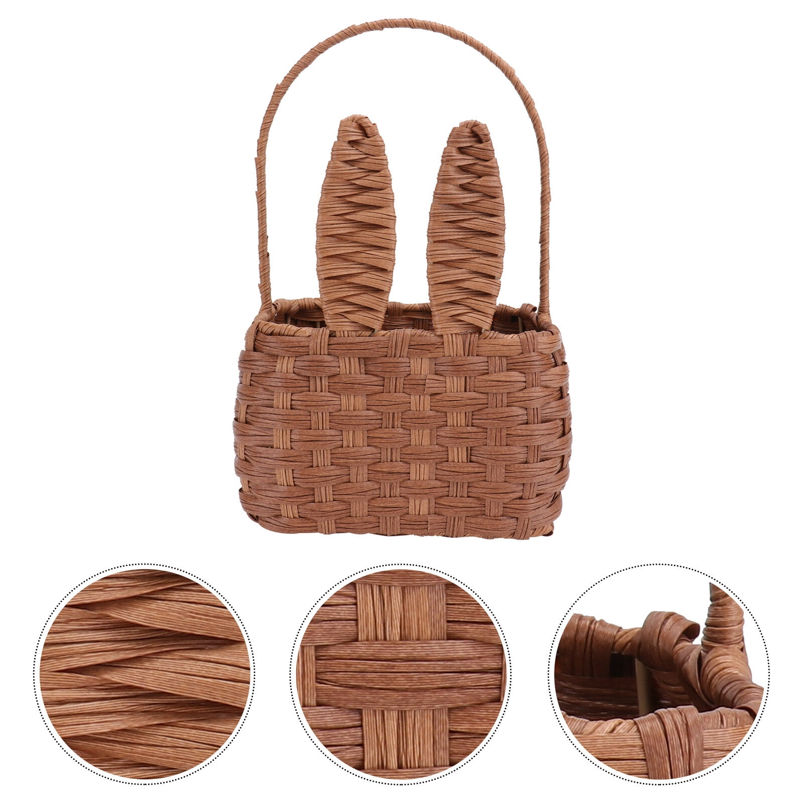 HOMEMAXS Portable Picnic Basket Outdoor Storage Wicker Bunny Child ...