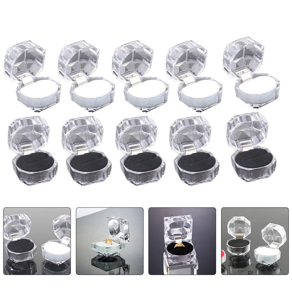 Portable Ring Box for Wedding and Gifts Assorted Color Jewelry Holder ...