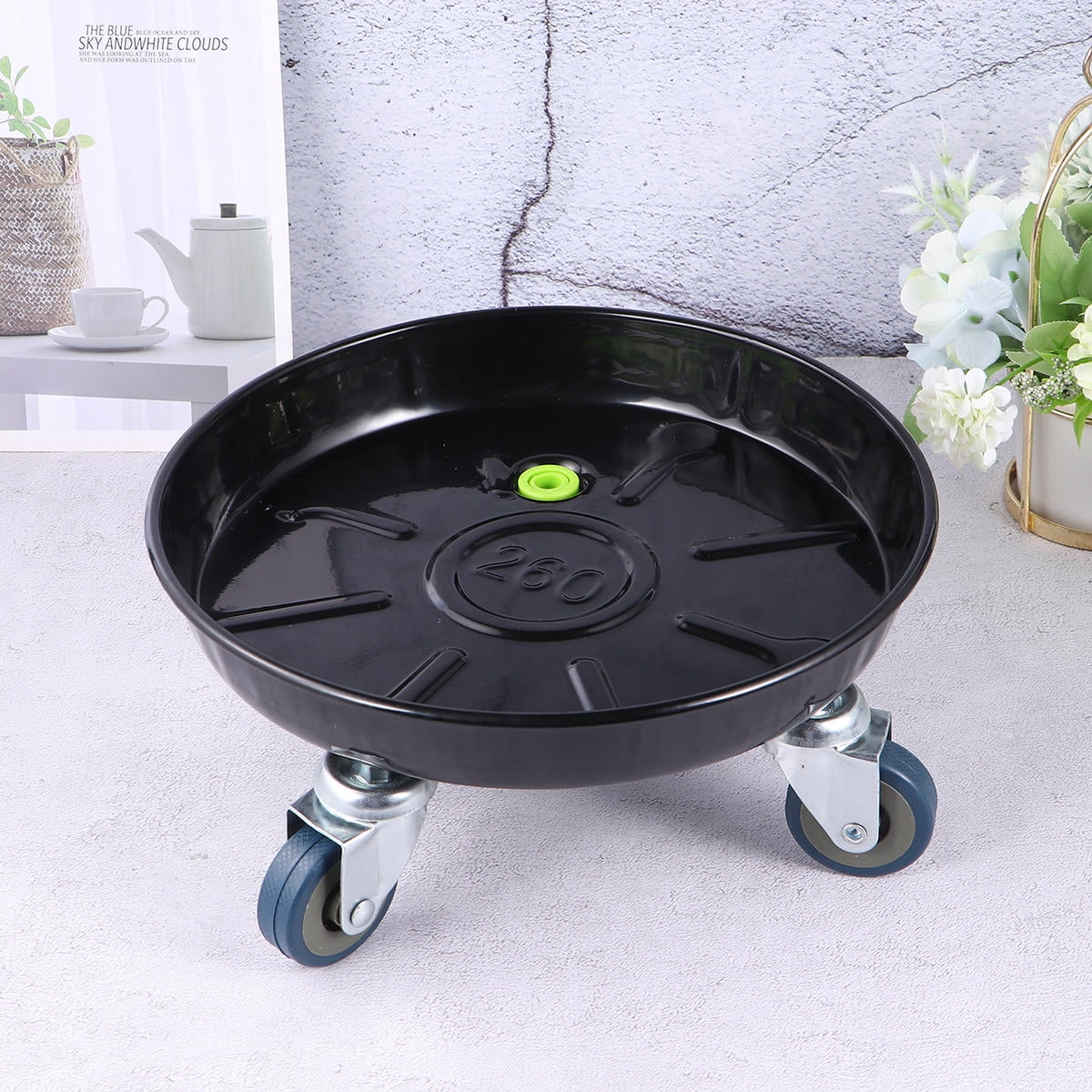 HOMEMAXS Pots Smooth Wheel Flower Pot Stand Outdoor Plant Stand with ...