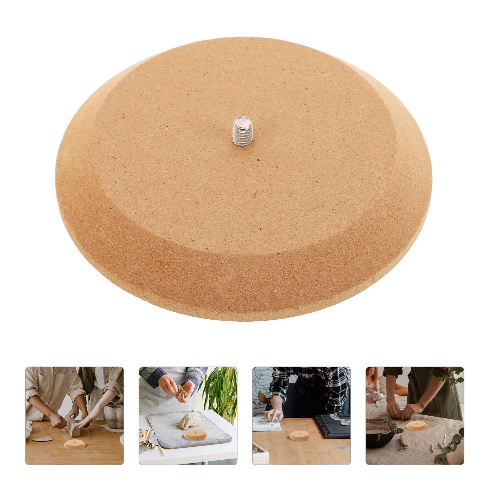 HOMEMAXS Pottery Forming Molds Round Wooden Pottery Molds Base ...