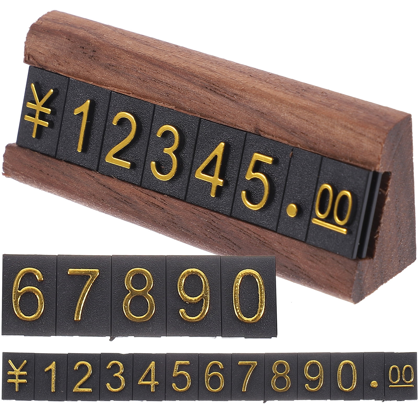 HOMEMAXS Price Display Blocks Wood Cube Adjustable Action Figure Stand ...