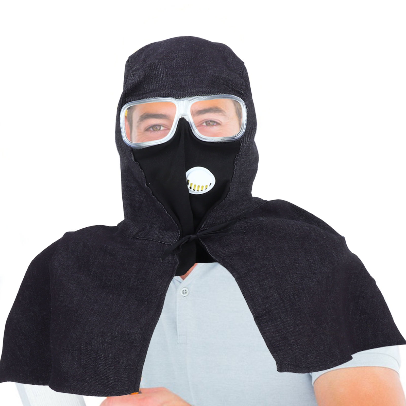 HOMEMAXS Protective Sandblasting Hood Cap Denim Shawl Sandblasting Mask ...