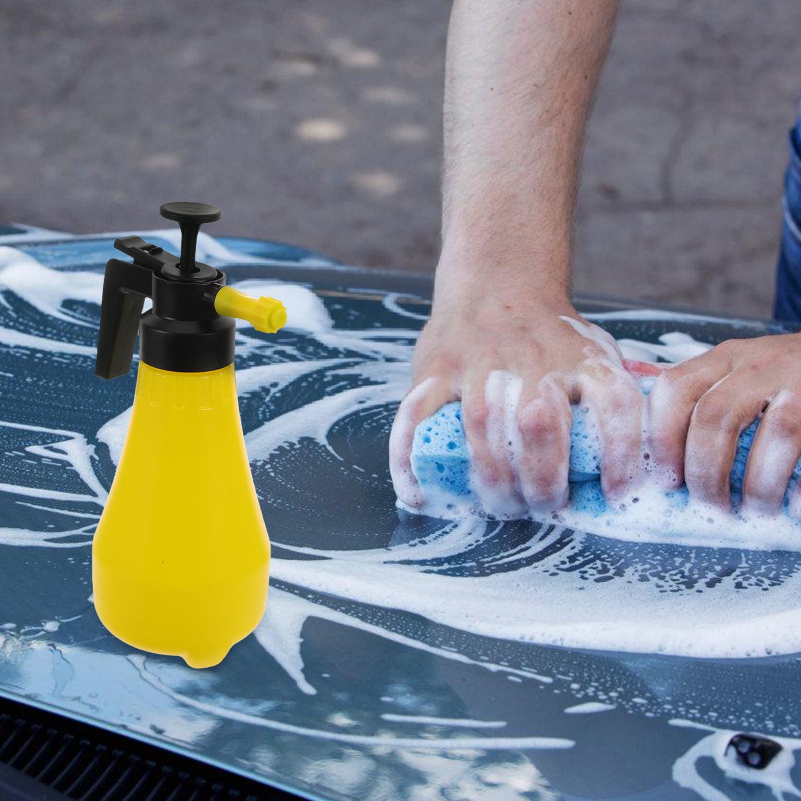 HOMEMAXS Pump Foaming Sprayer Hand Pressure Foam Sprayer Plastic Bottle ...