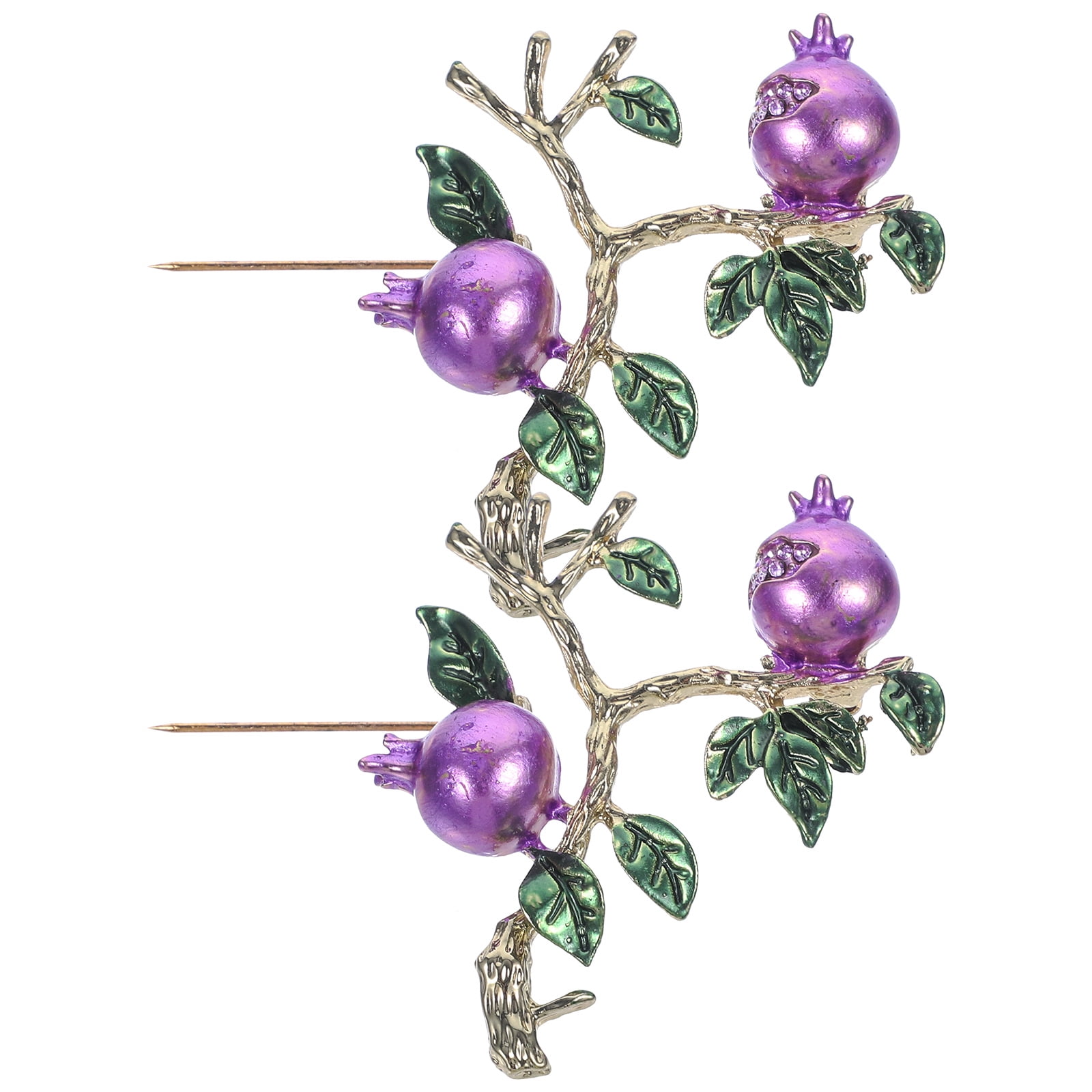 HOMEMAXS Purple Blueberry Alloy Brooch Pin for Decoration on Clothes ...