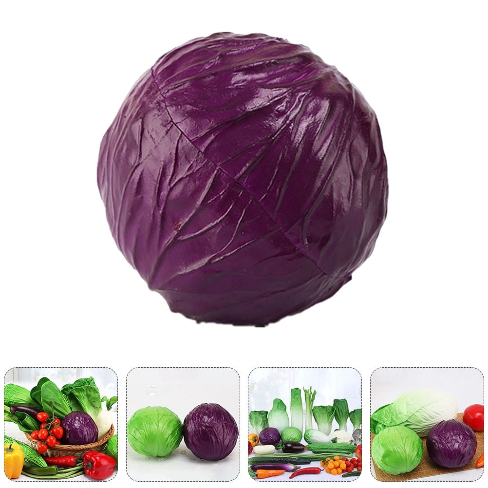 HOMEMAXS Purple PU Artificial Cabbage Prop for Decoration Extremely ...
