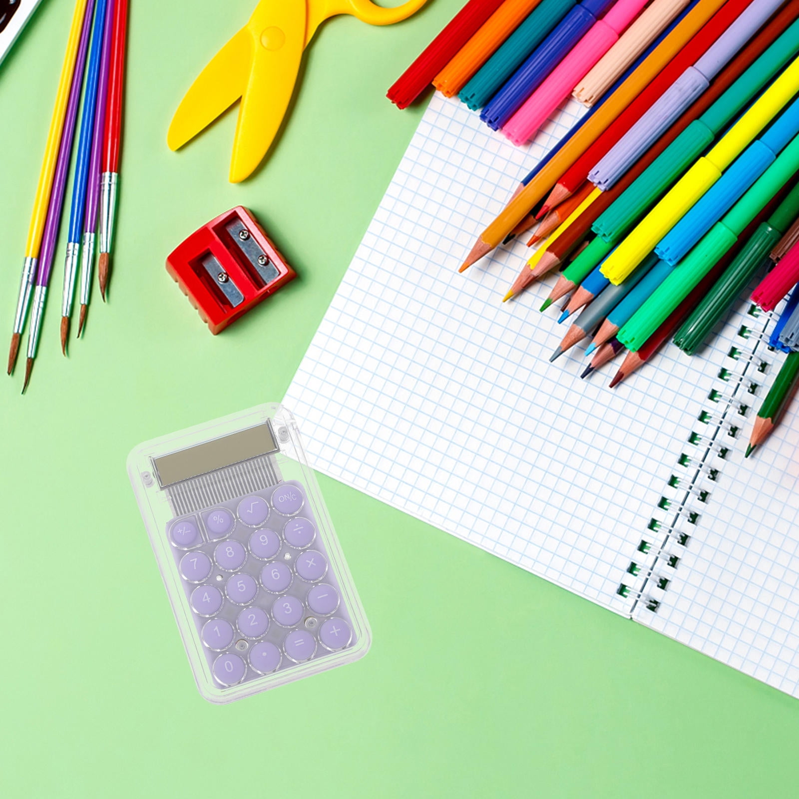 HOMEMAXS Purple Portable Calculator with Silicone and Plastic Build for ...