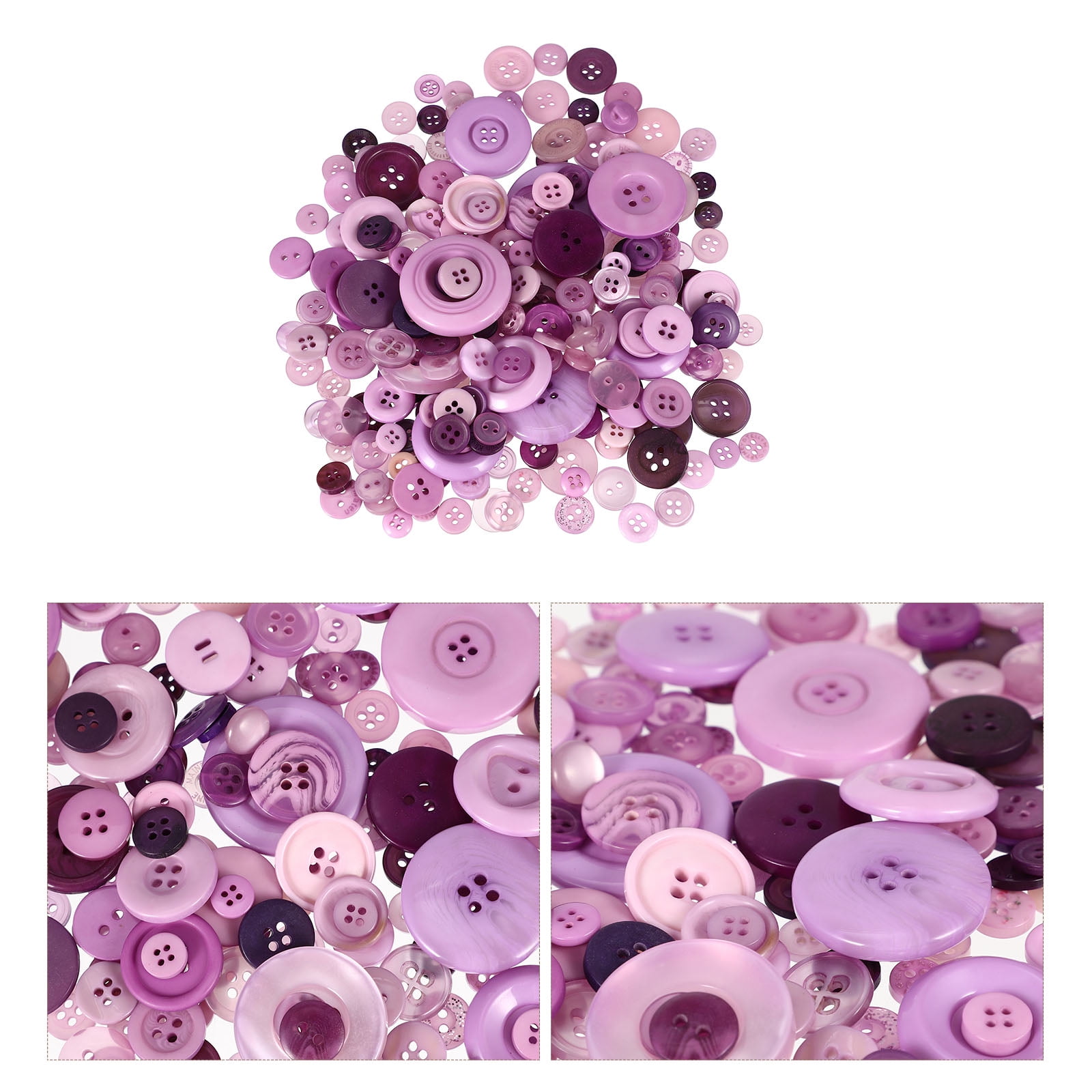 HOMEMAXS Purple Resin buttons for DIY Sewing and Craft Making Premium ...