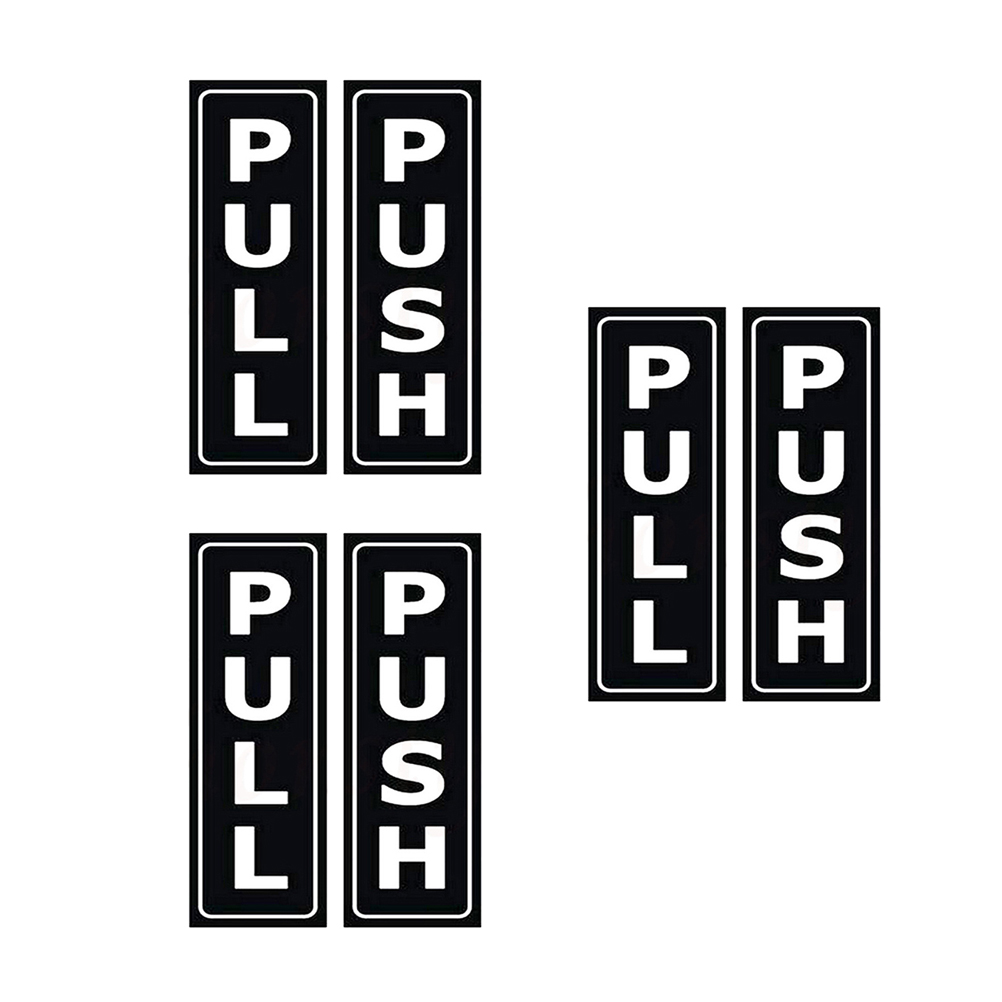 HOMEMAXS Push Pull Door Sign Stickers Made of PVC Black for Door 6 ...