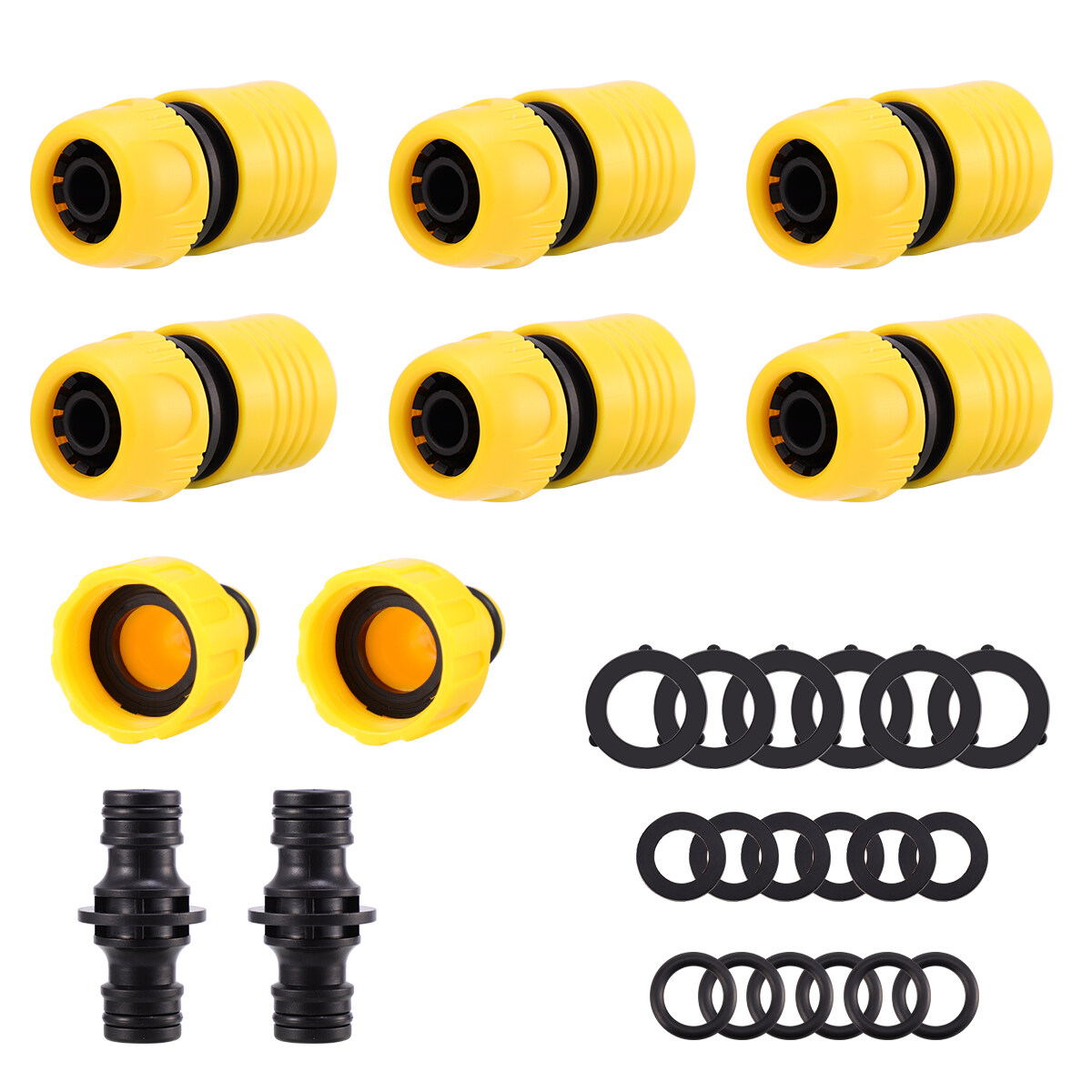 HOMEMAXS Quick Connect Garden Hose Fittings Adaptor 6X3.2CM Yellow ...