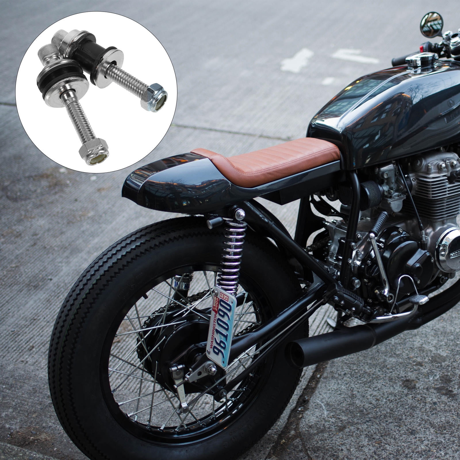 HOMEMAXS Quick Release Hardware Backrest Mounting Kit Motorcycle Black ...