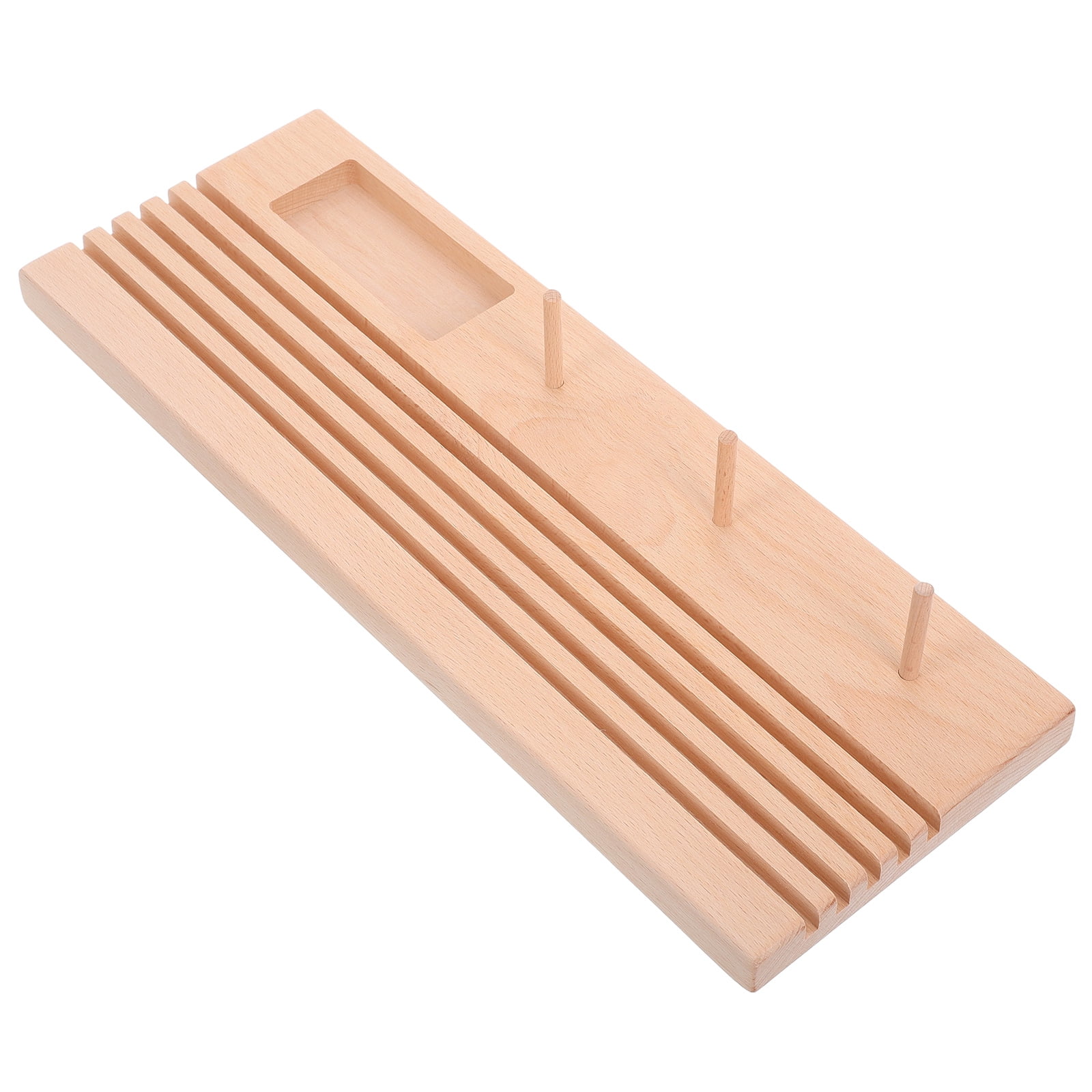 HOMEMAXS Quilting Ruler Holder And Thread Spool Organizer Wood ...
