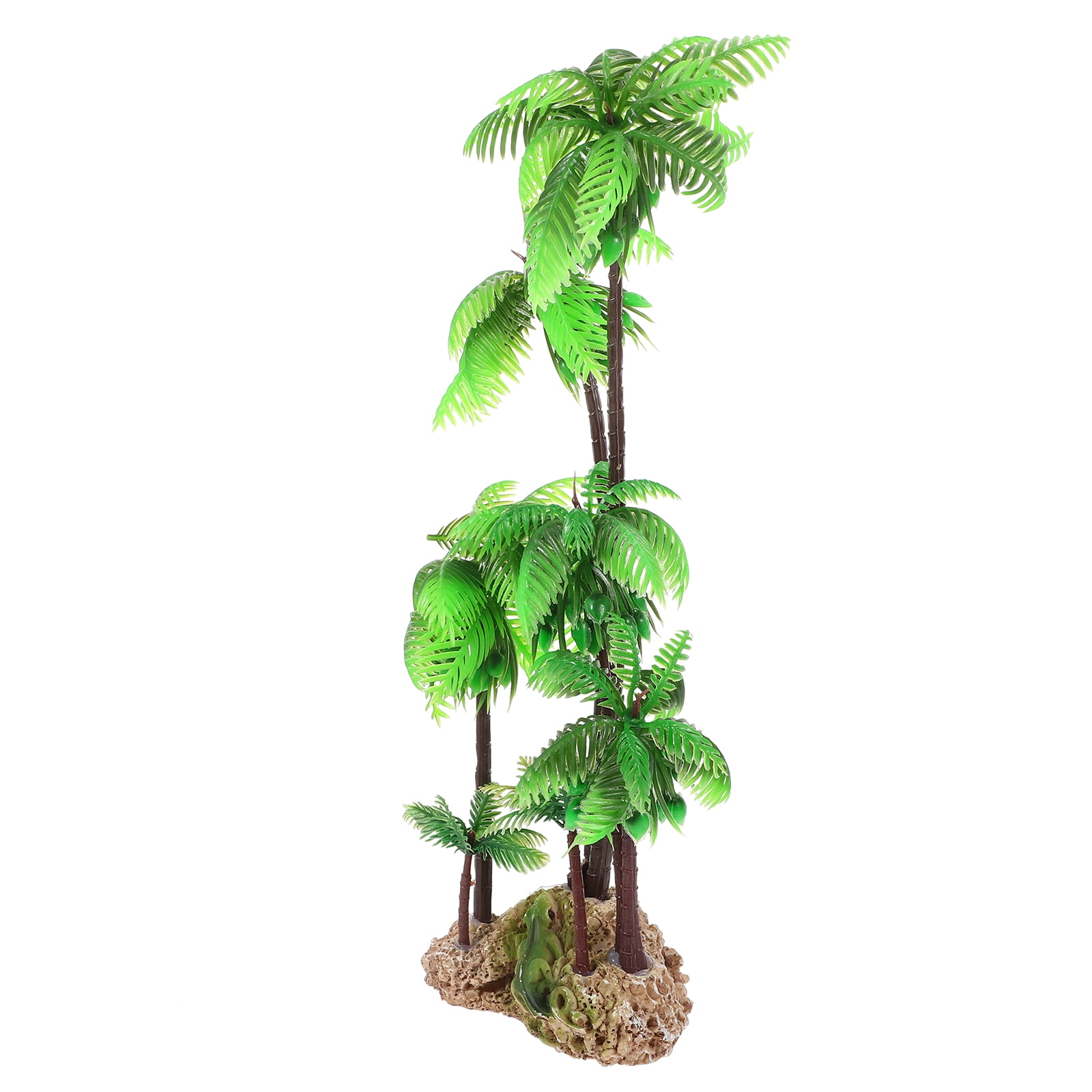 HOMEMAXS Railroad Scale Trees Aquarium Plants Mini Coconut Fish Tank ...