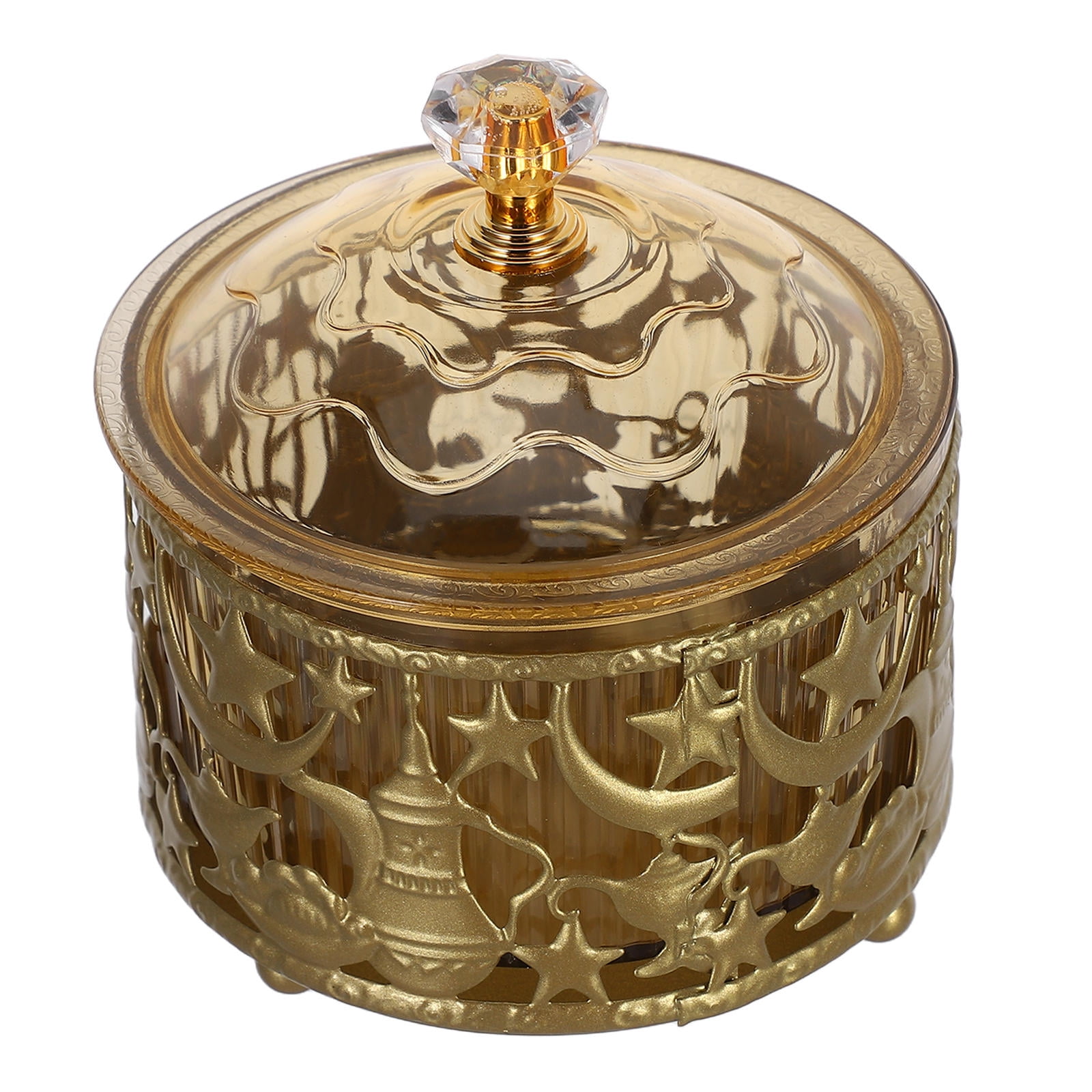 HOMEMAXS Eid Mubarak Candy Storage Jar Iron and Plastic Candy dish for ...