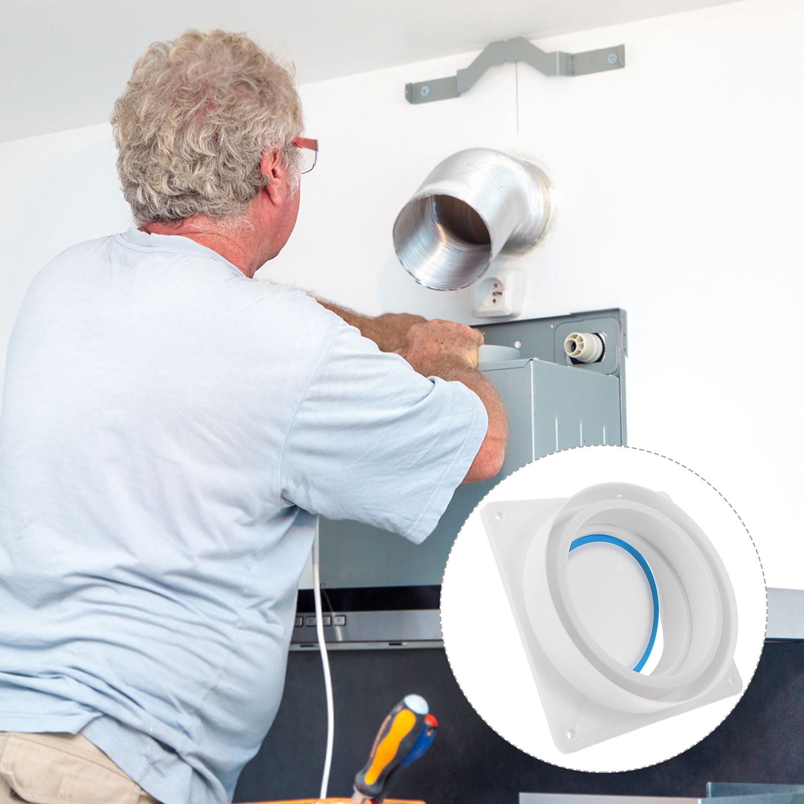 HOMEMAXS Range Hood Vent Cover Valve Backflow Valve Replacement Plastic ...