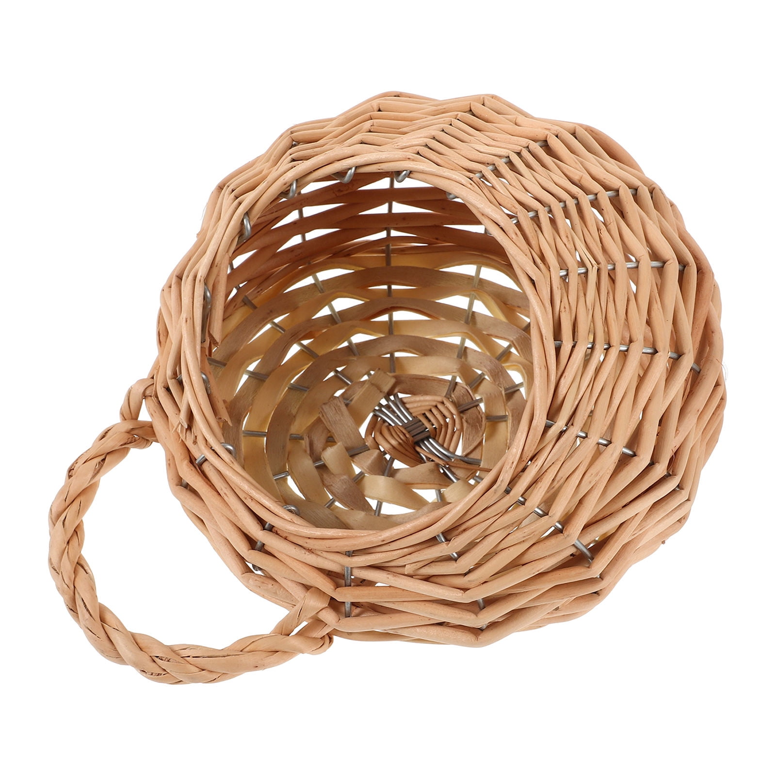 HOMEMAXS Rattan Flower Basket Woven Decorative Hanging Baskets Beige ...