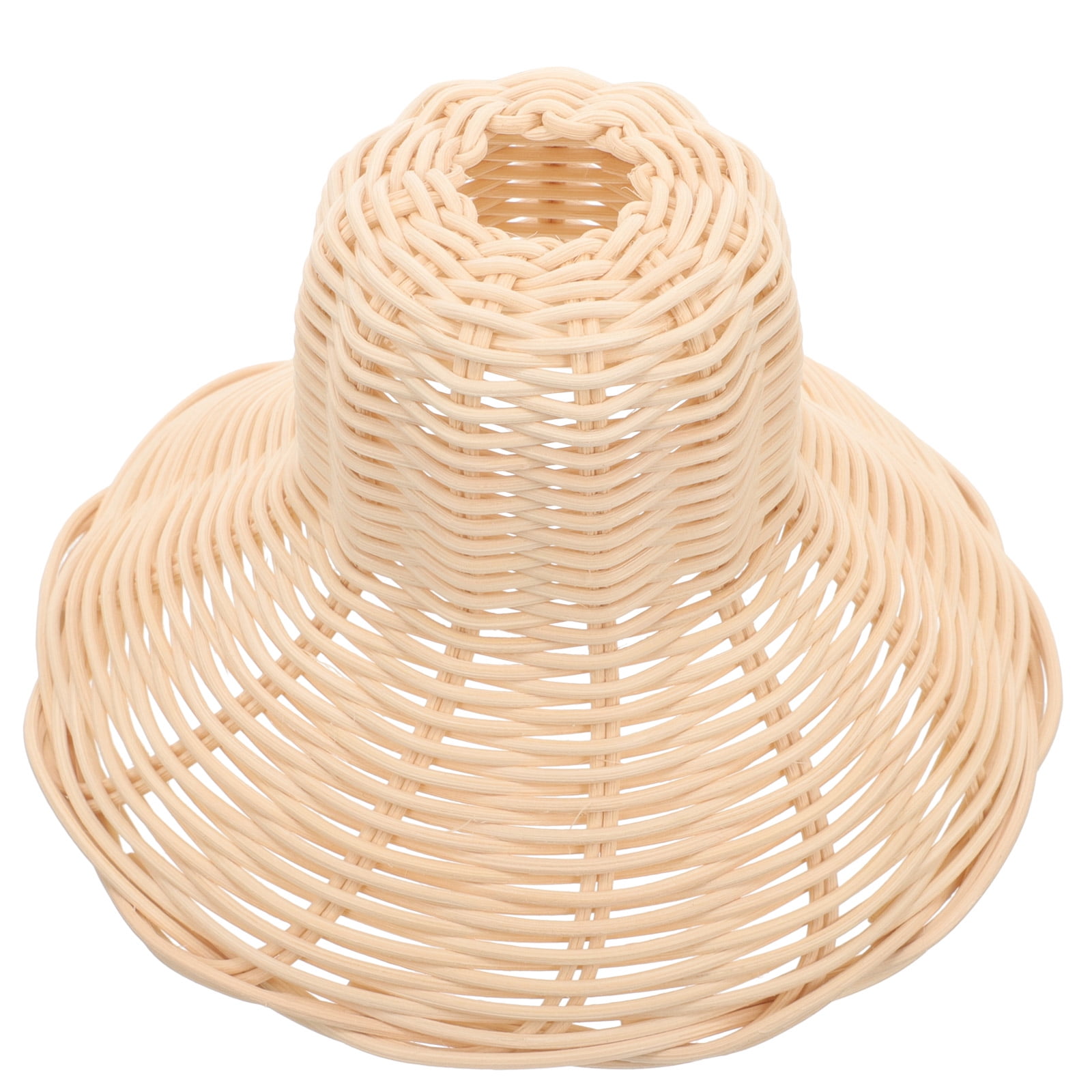 HOMEMAXS Rattan Light Fixture Rectangular Lamp Shade Woven Lampshade ...