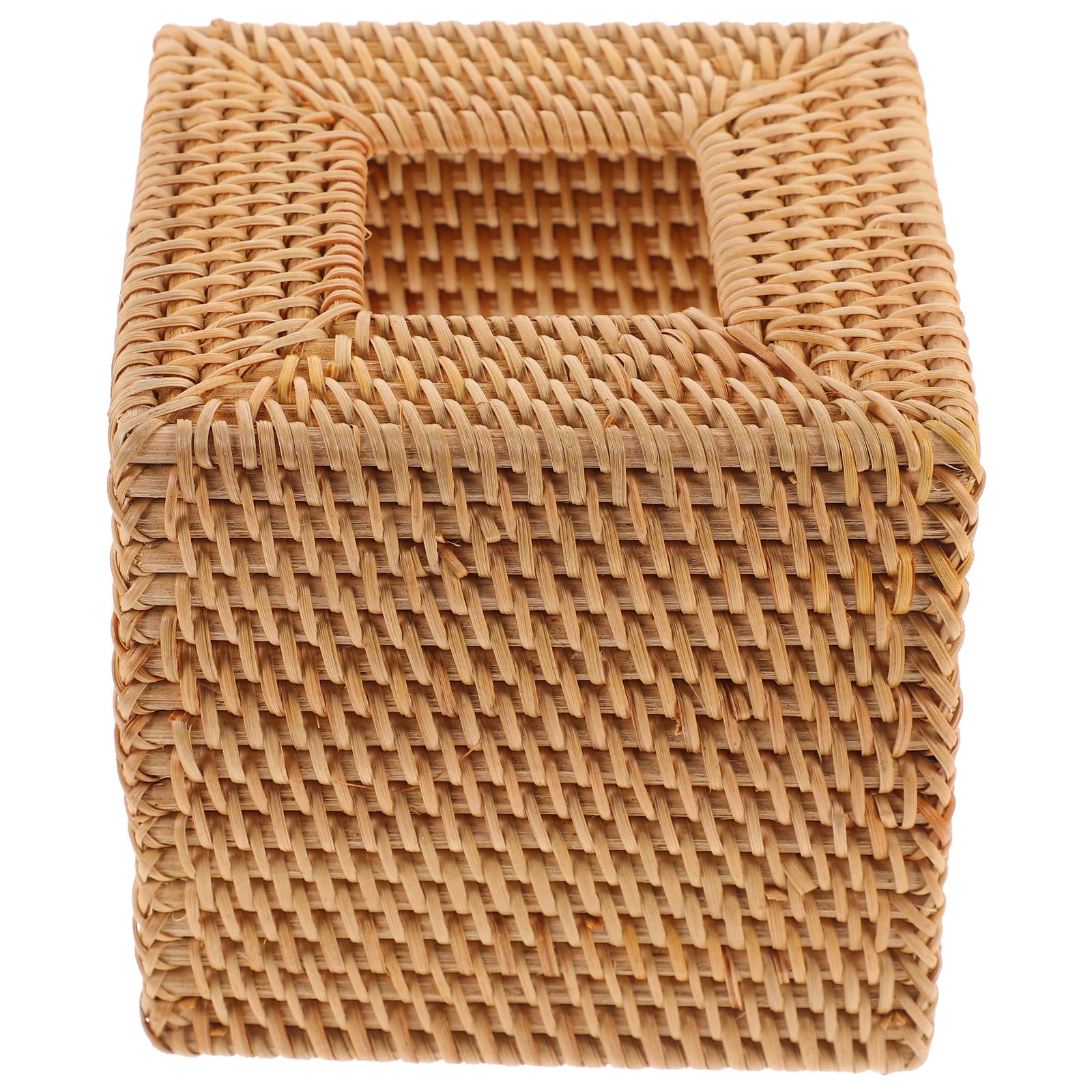 Rattan Woven Tabletop Tissue Box Woven Square Napkin Box Tissue ...