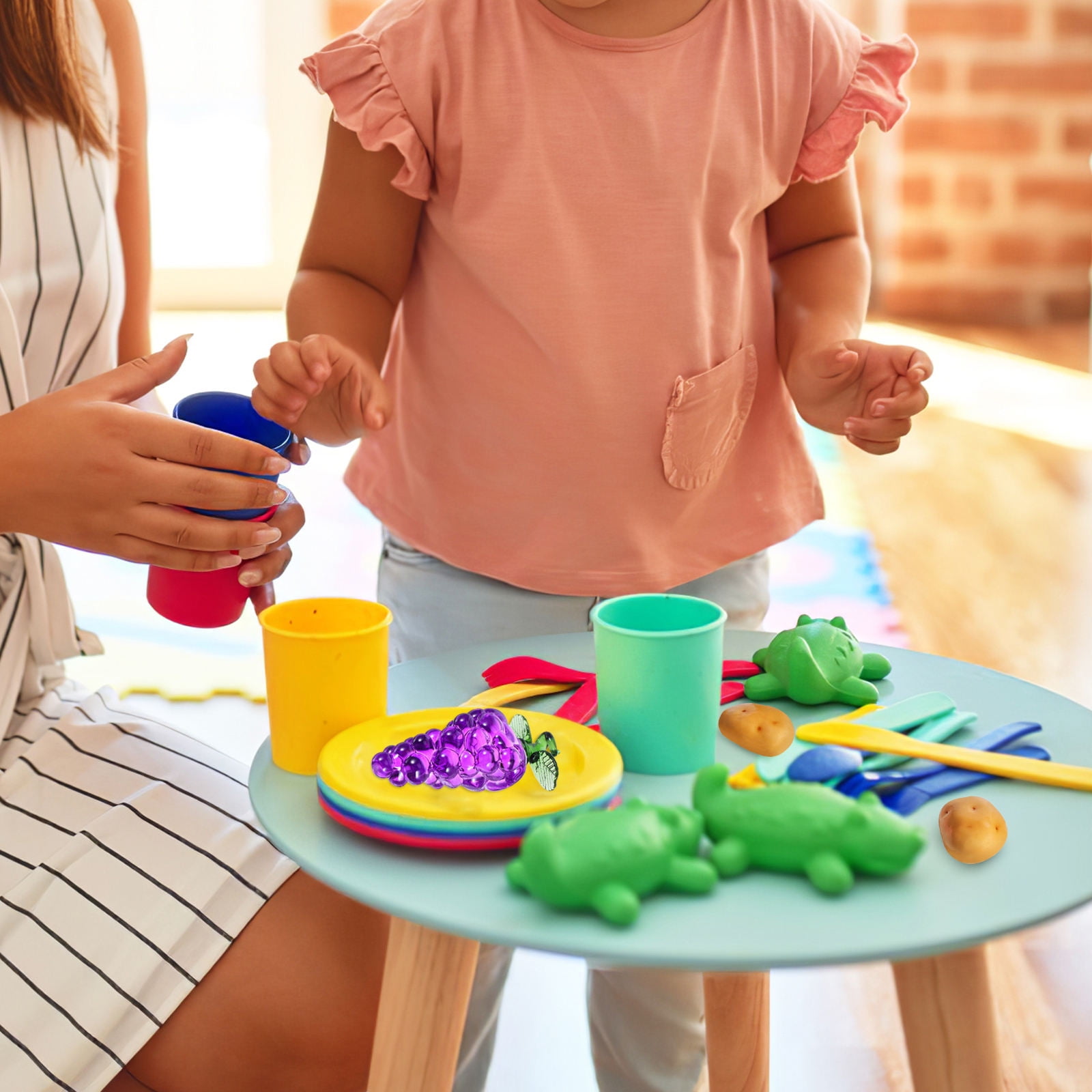 HOMEMAXS Realistic Faux Grape Decoration Crystal Fruit Figurine Kitchen ...