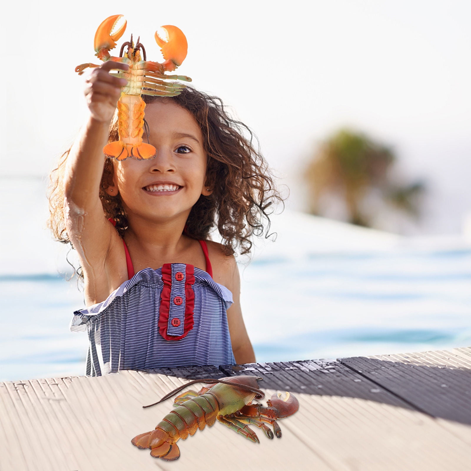 HOMEMAXS Realistic Lobster Toy PVC Lobster Child 23X17X4.5CM Colorful ...