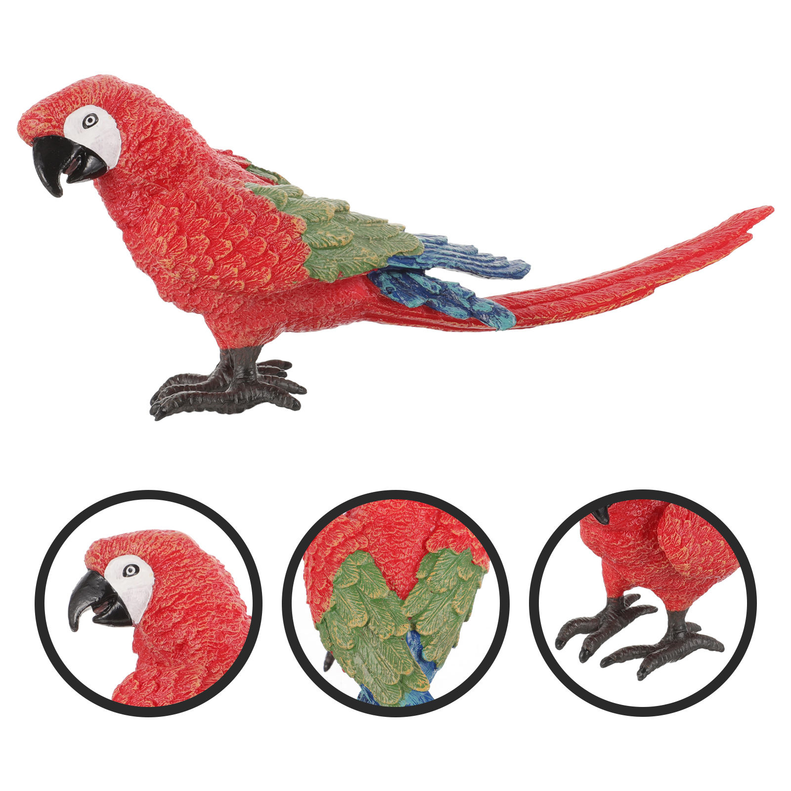 HOMEMAXS Realistic Parrot Sculpture for Decor Lightweight and Plastic ...