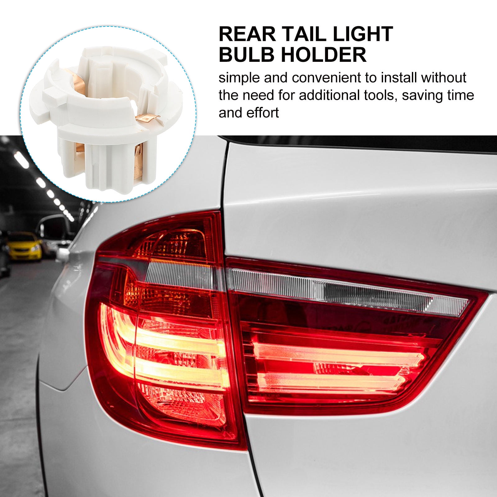 HOMEMAXS Rear Tail Light Bulb Socket Headlight Socket Holder Replacement Auto Bulb Holder Car ...