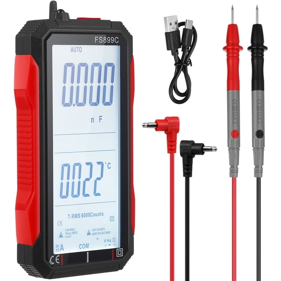CRAFTHROU Digital Multimeter Assorted Color 1 Set 5.82X2.83X0.86in ...